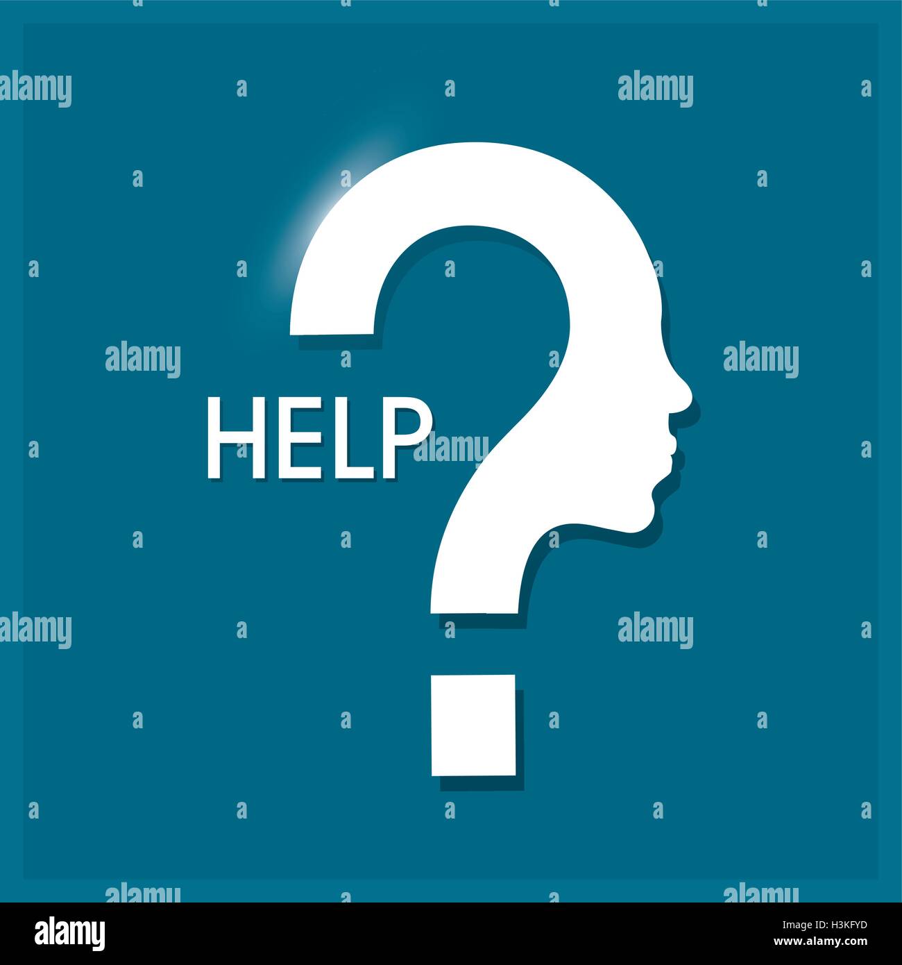 Help design. Question mark icon. Flat illustration Stock Vector Image ...
