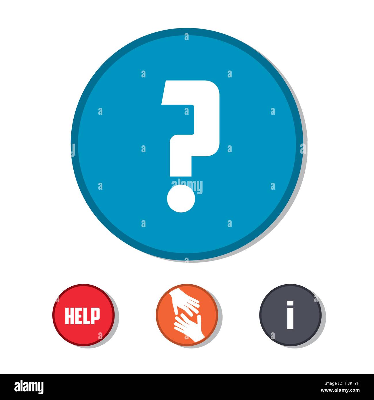 Help design. Question mark icon. Flat illustration Stock Vector Image ...