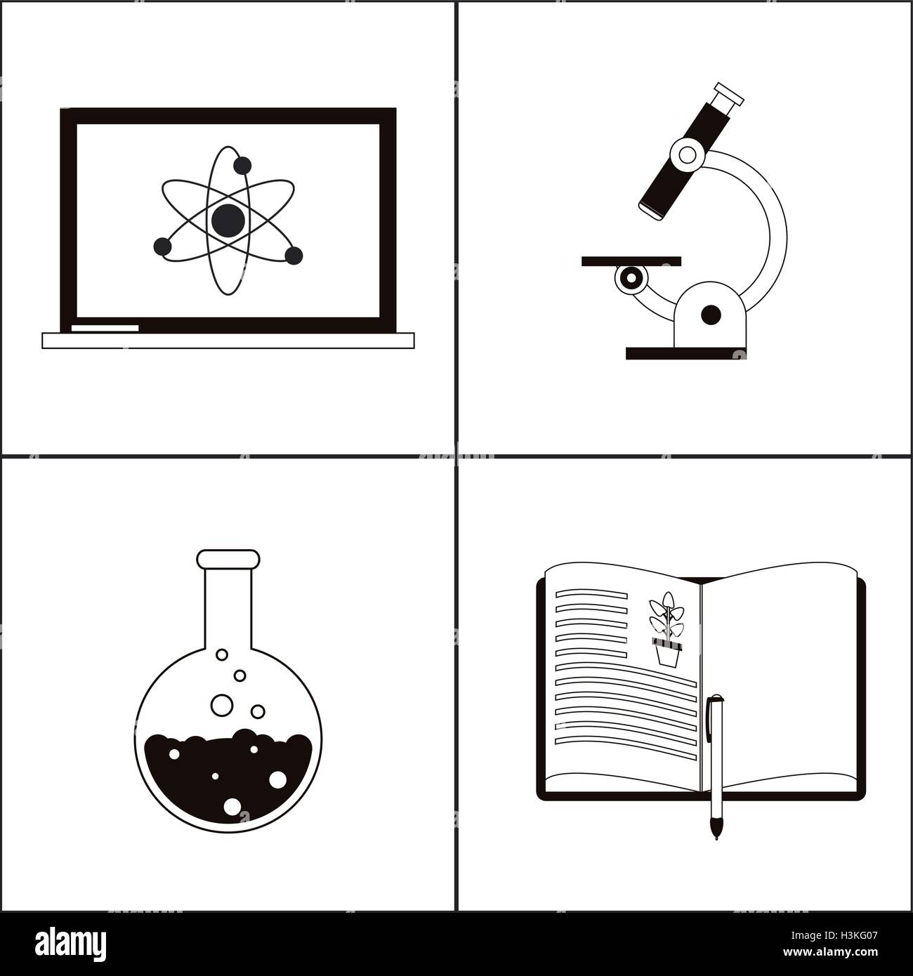 Biology design. Lab icon. Flat illustration, vector Stock Vector Image ...