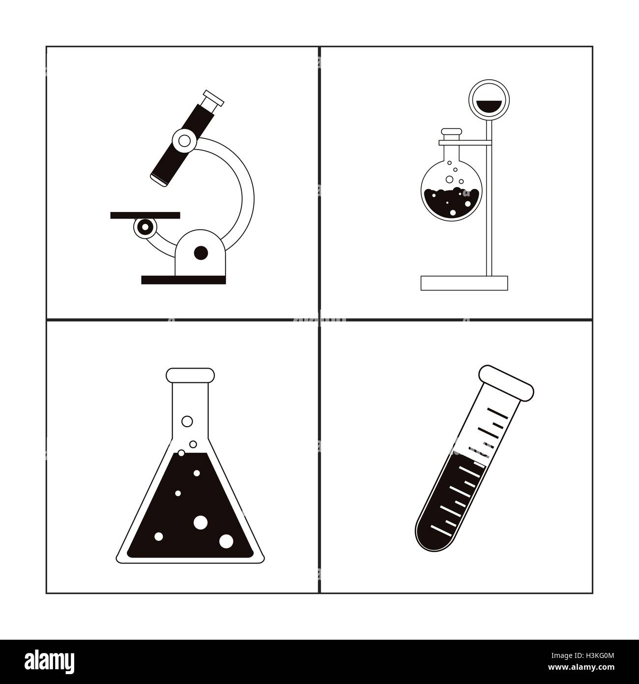 Biology design. Lab icon. Flat illustration, vector Stock Vector Image ...