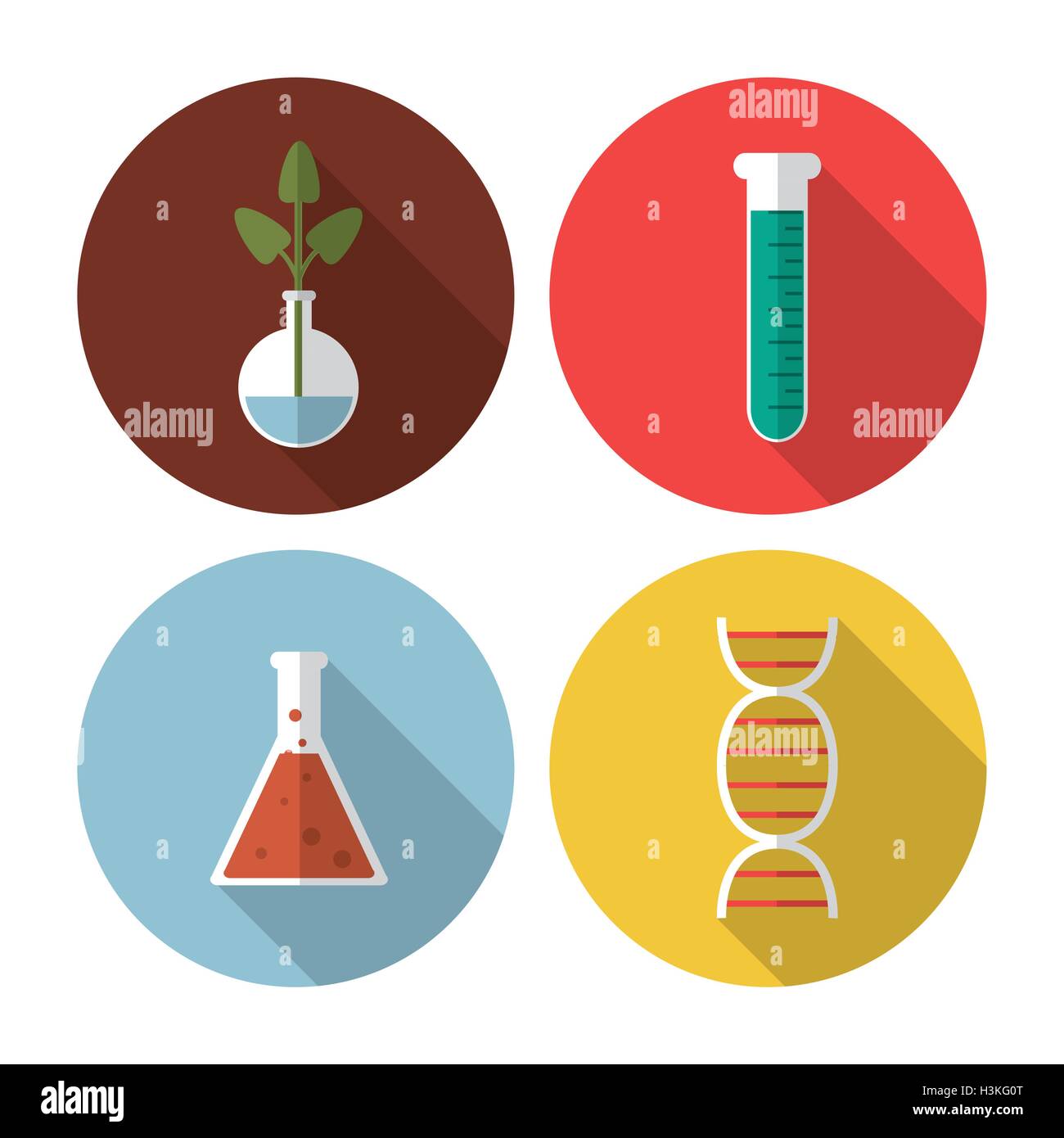 Biology design. Lab icon. Flat illustration, vector Stock Vector Image ...