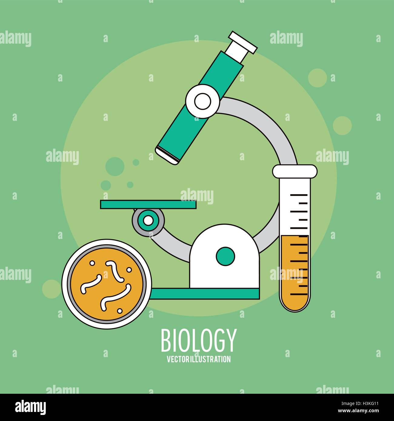 Biology design. Lab icon. Flat illustration, vector Stock Vector Image ...