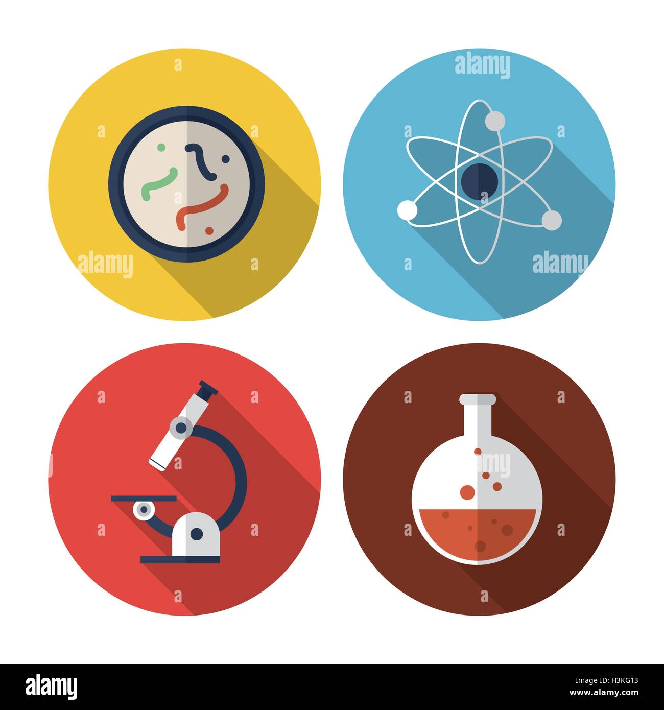 Biology design. Lab icon. Flat illustration, vector Stock Vector Image ...