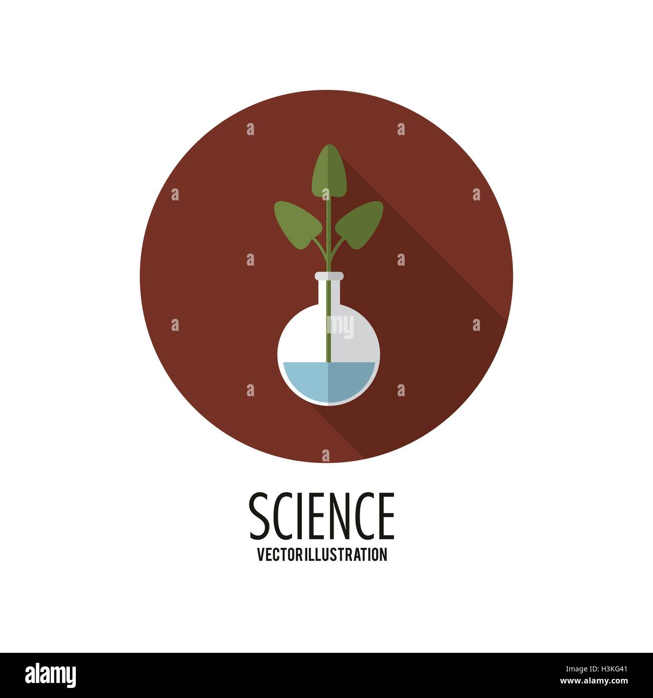 Biology design. Science icon. Flat illustration, editable vector Stock ...