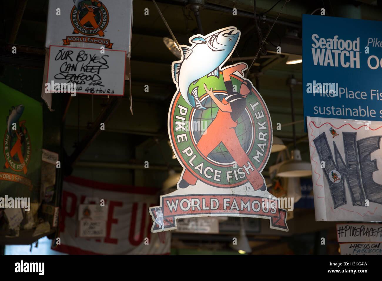 Pike Place Market Sign High Resolution Stock Photography and Images - Alamy