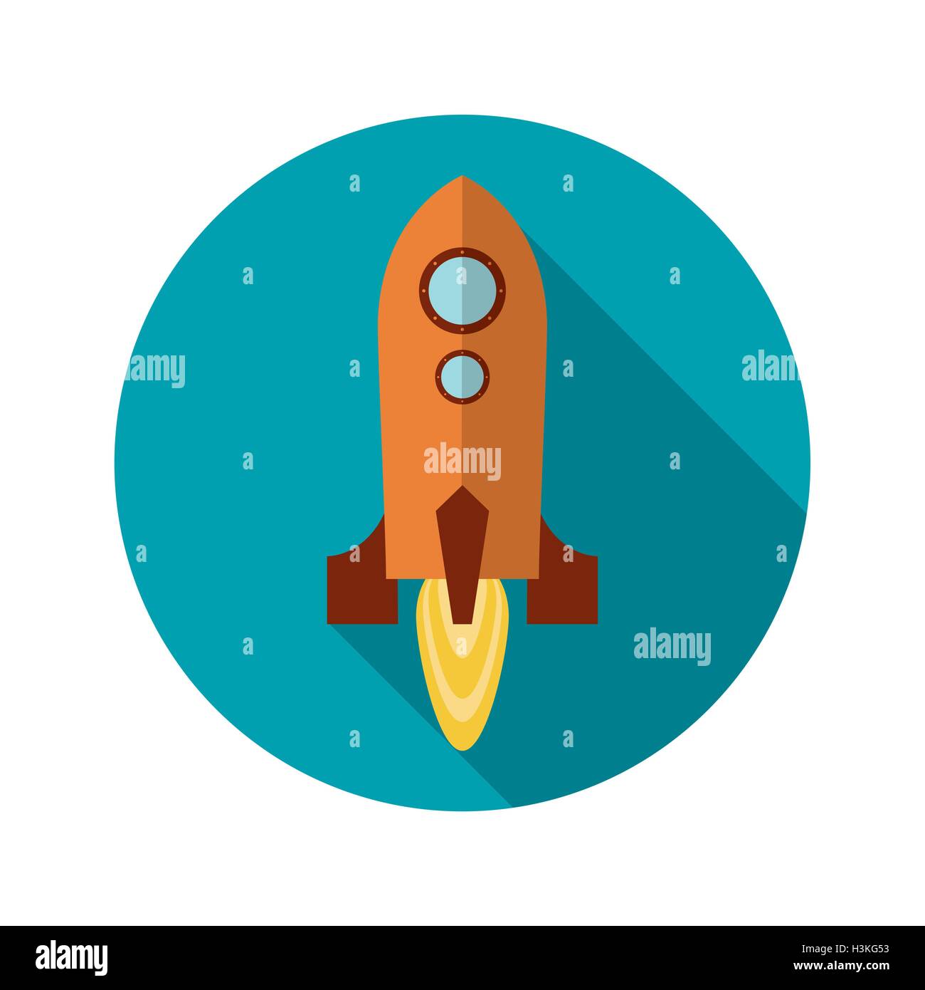 Rocket desing. Spaceship icon. Flat illustration , editable vector ...