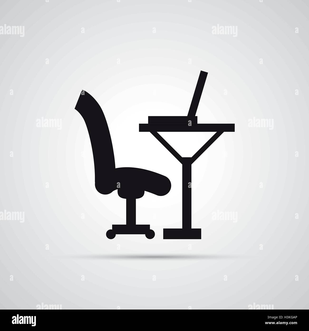 Work time design. Office icon. Colorful illustration Stock Vector Image ...