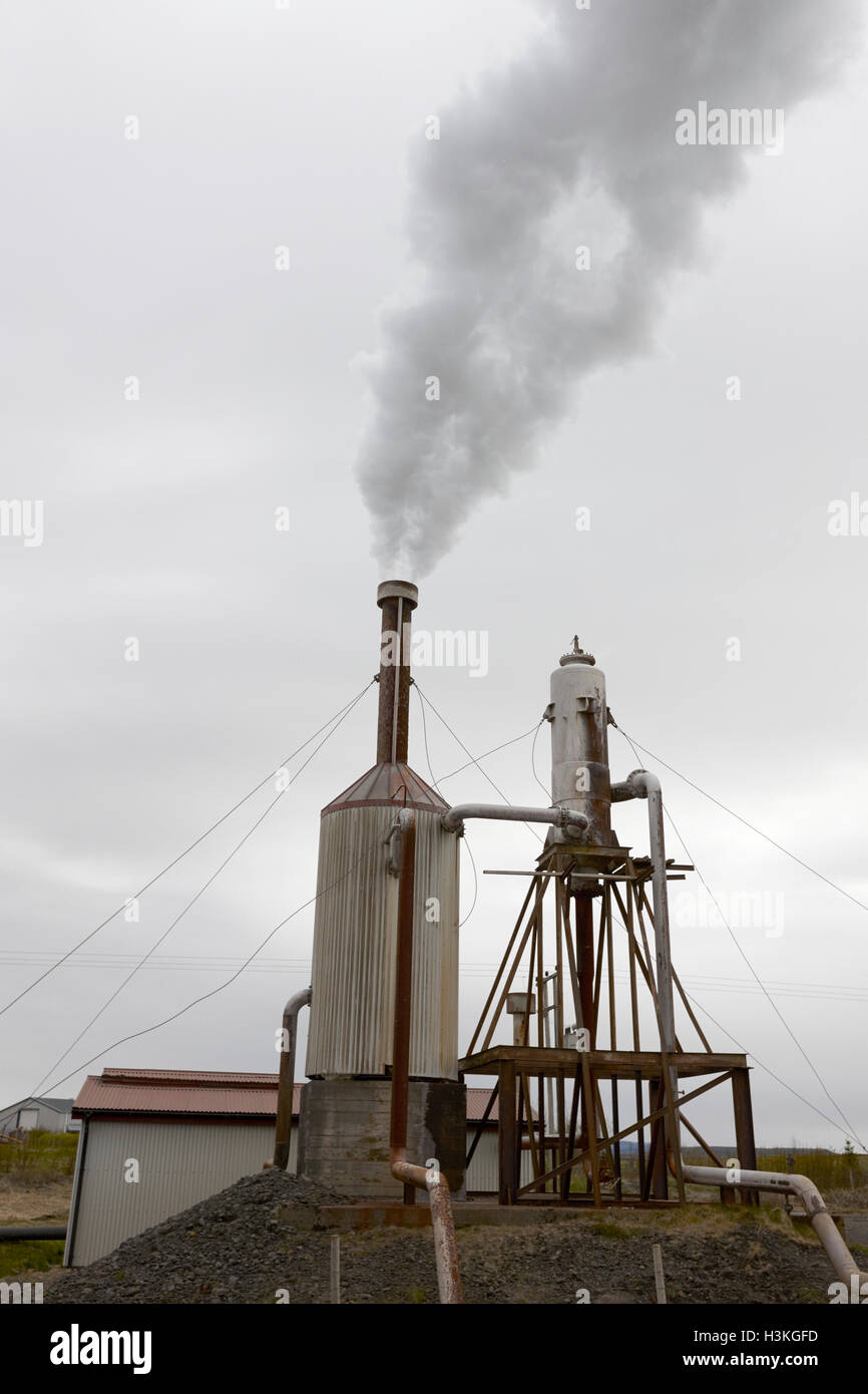 small rural community geothermal energy plant rural southern Iceland ...