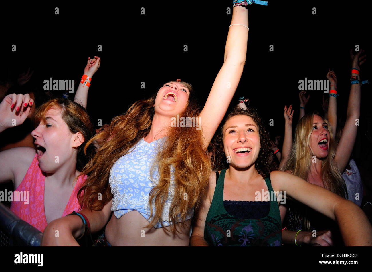 BENICASSIM, SPAIN - JULY 19: Crowd in a concert at FIB Festival on July ...