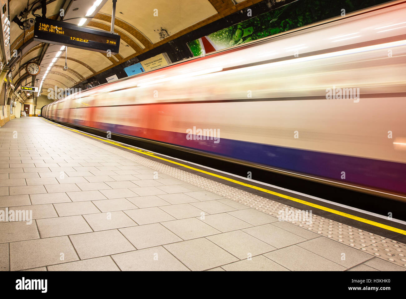 Tube station train hi-res stock photography and images - Alamy