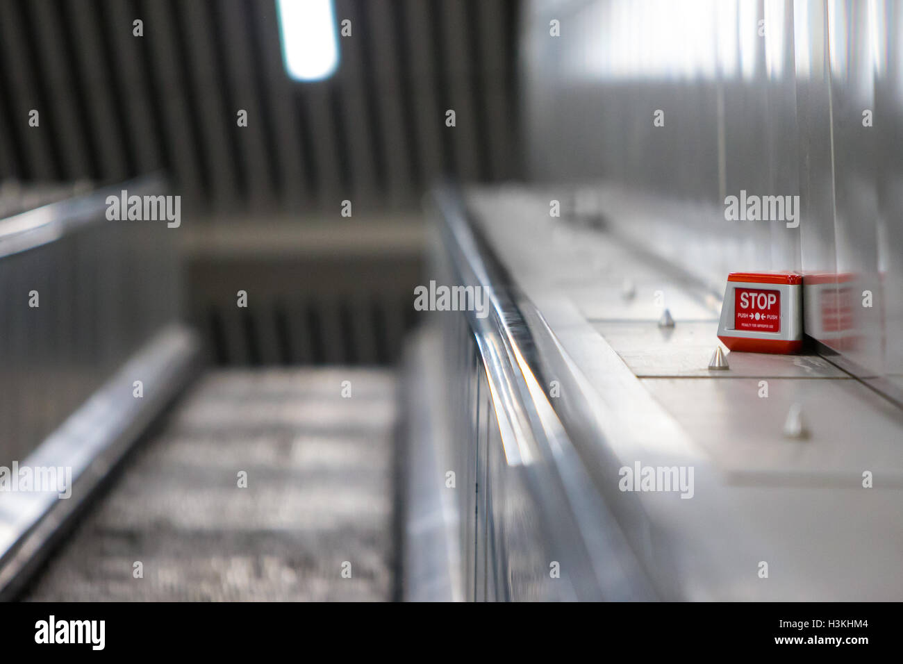 Emergency stop button on escalator hi-res stock photography and images ...