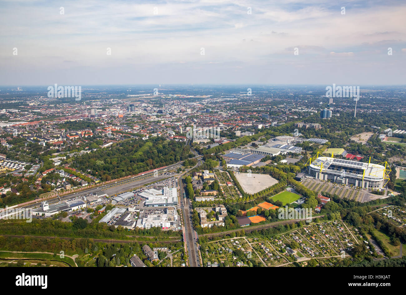 Aerial picture, signal Iduna Park, Westphalian's stadium, Bundesliga ...