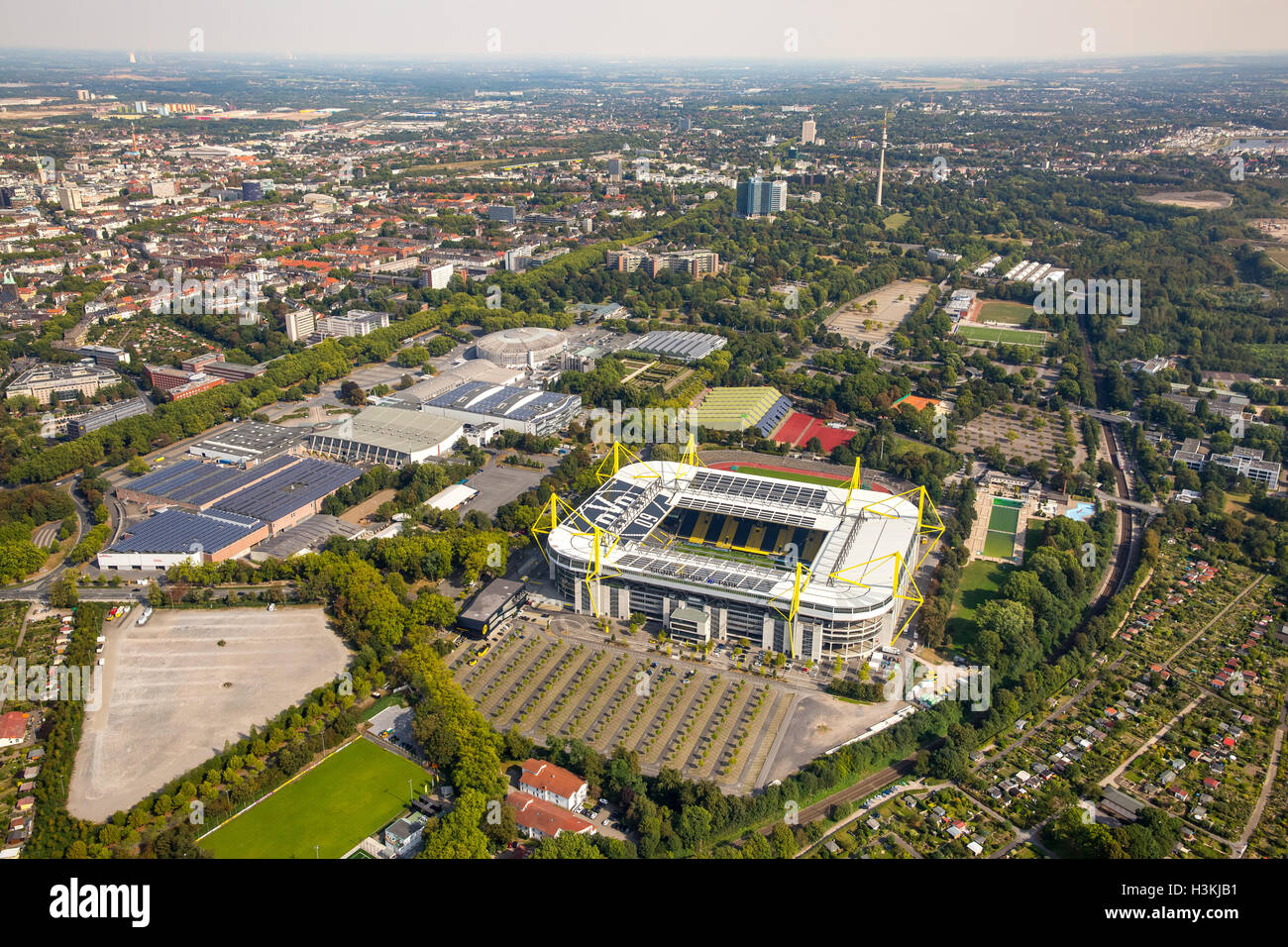 Aerial picture, signal Iduna Park, Westphalian's stadium, Bundesliga ...