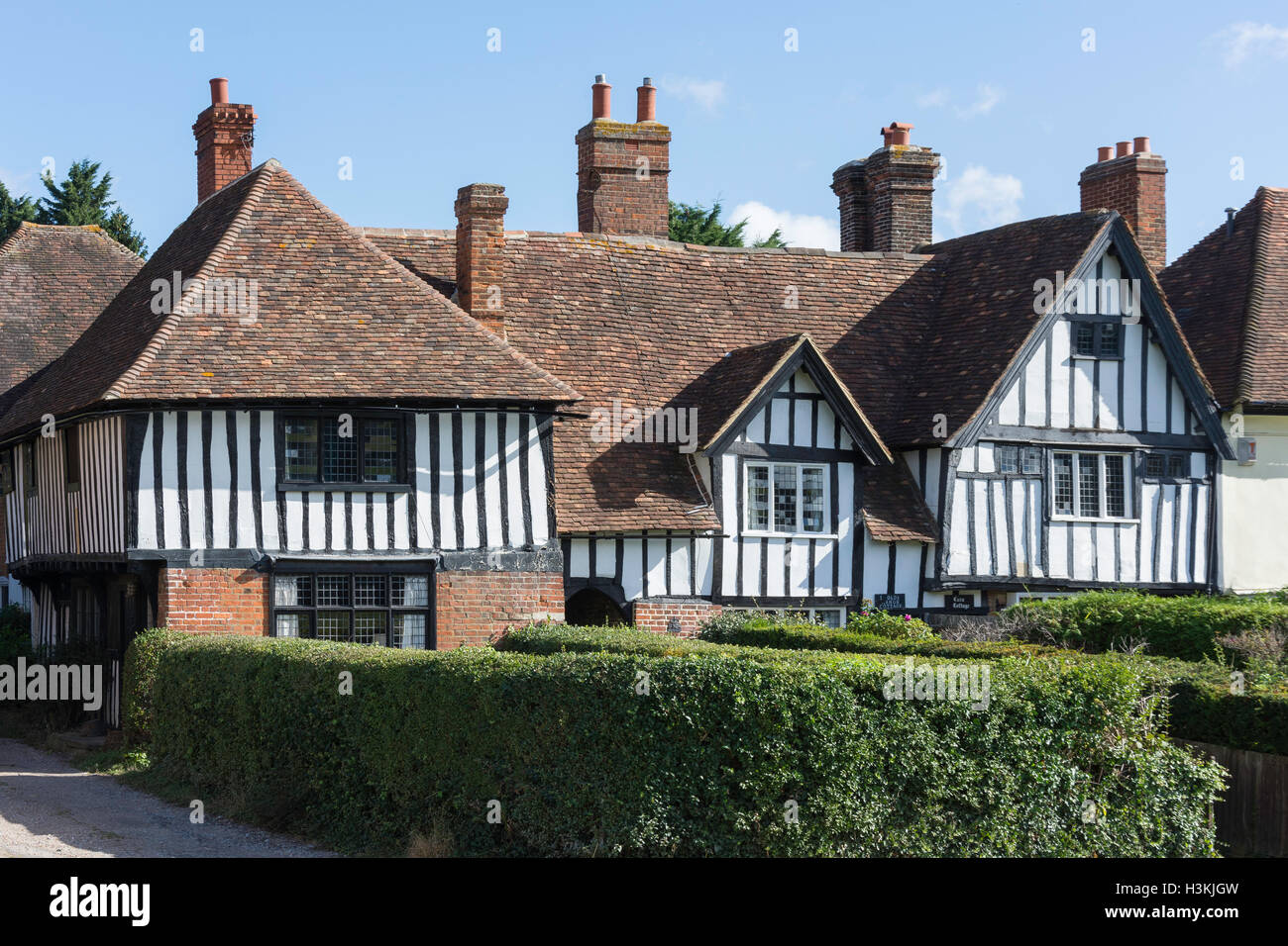 Timber-framed Tudor house on The Green, Bearsted, Kent, England, United ...