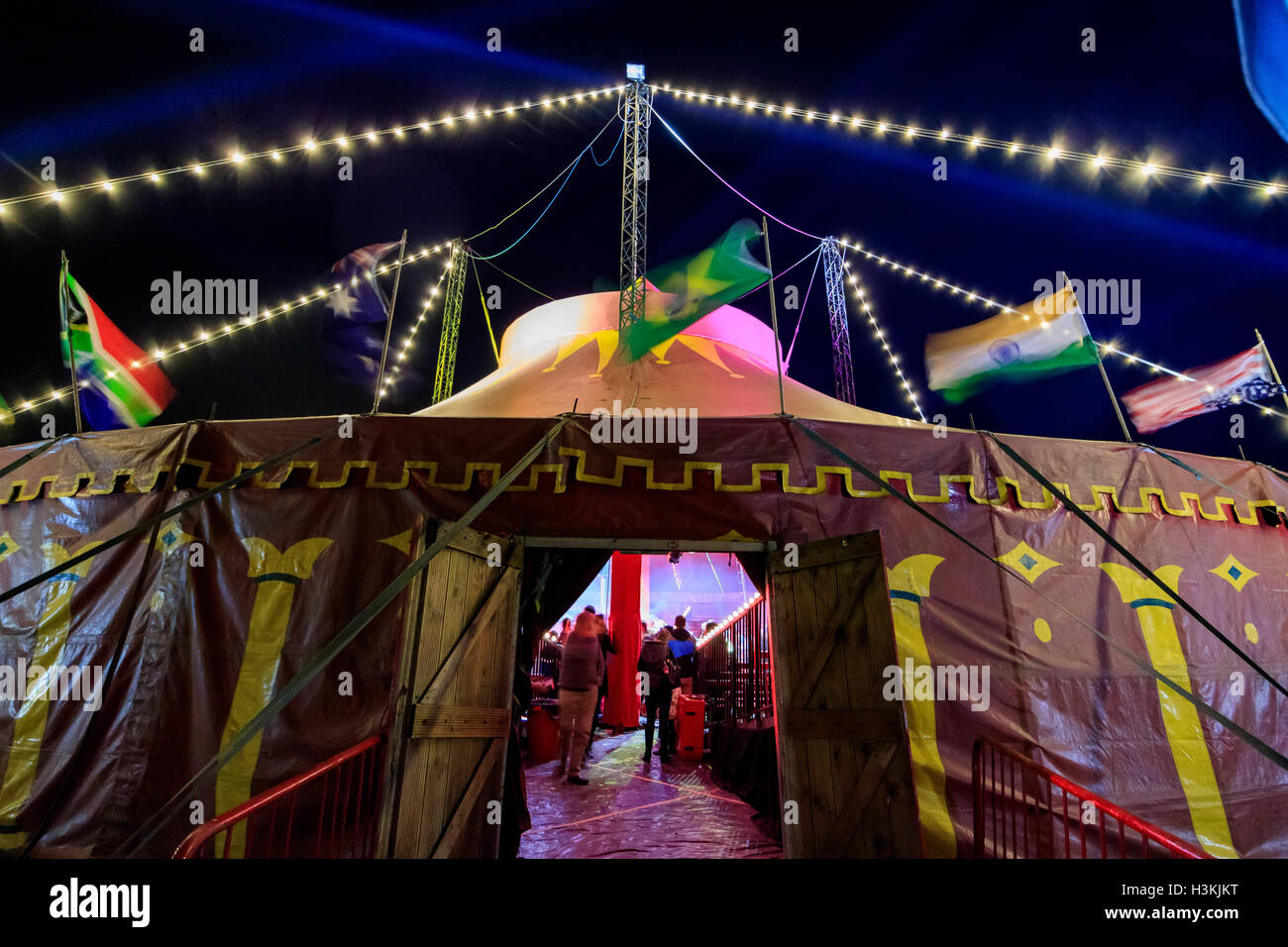 Bognor Regis, APR 10: Entrance to the fun Zyair Circus show on APR 10 ...