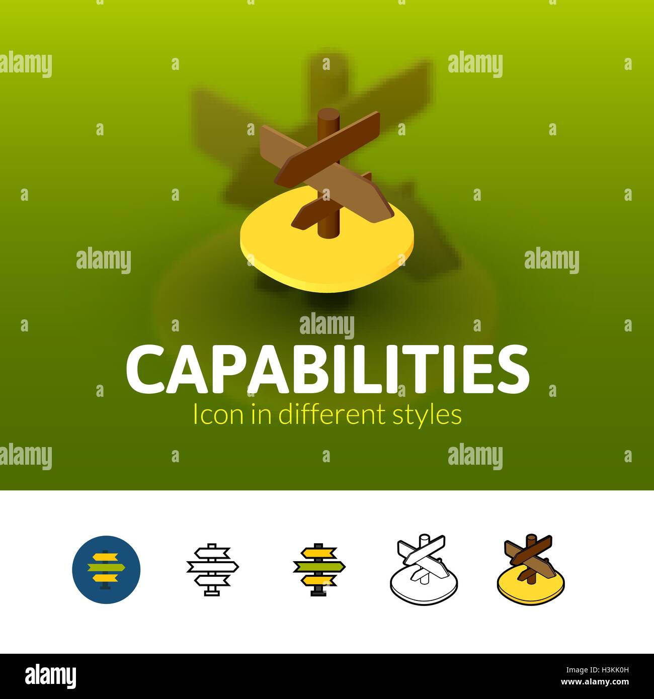 Capabilties icon in different style Stock Vector Image & Art - Alamy