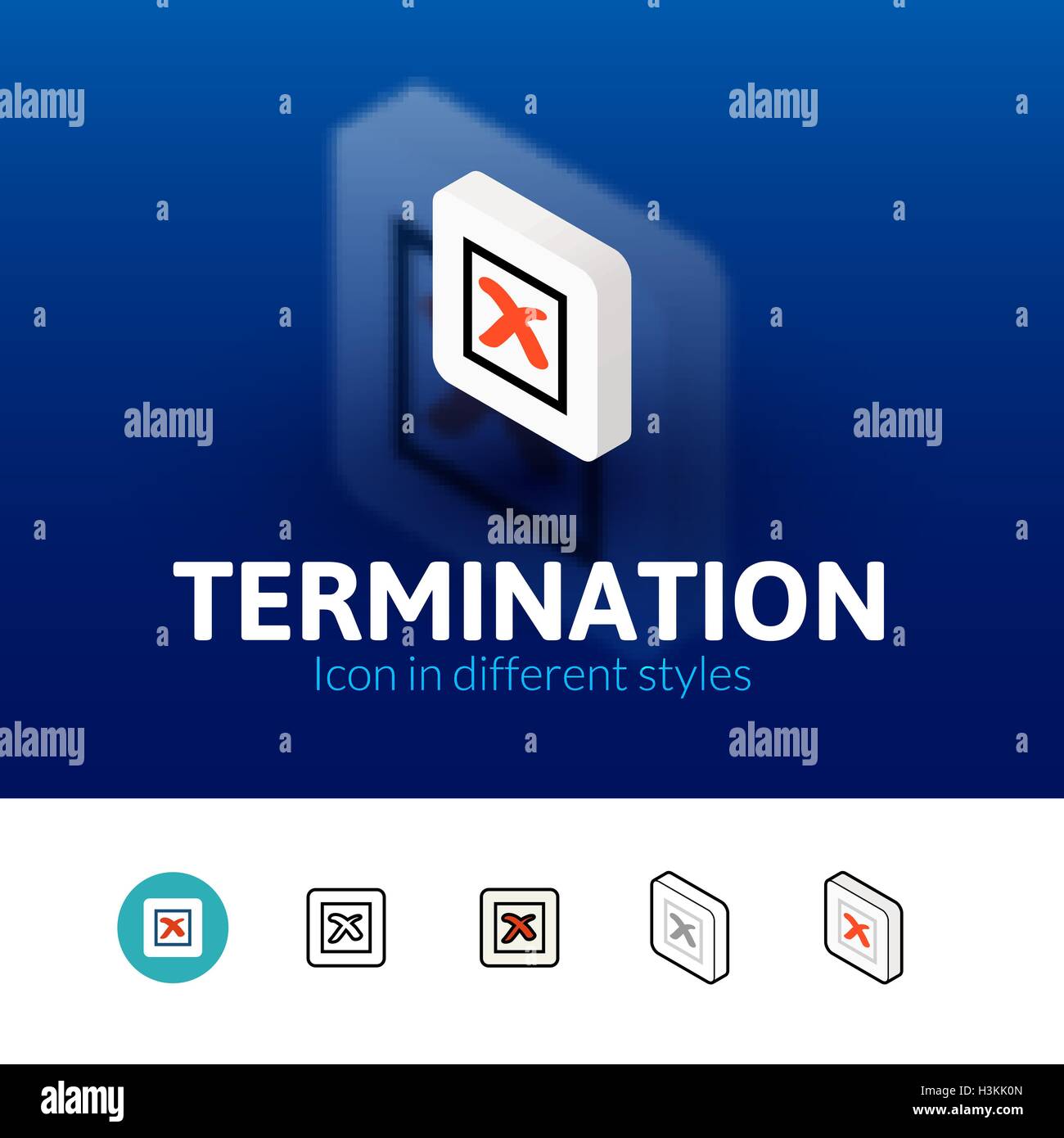 Termination icon in different style Stock Vector Image & Art - Alamy