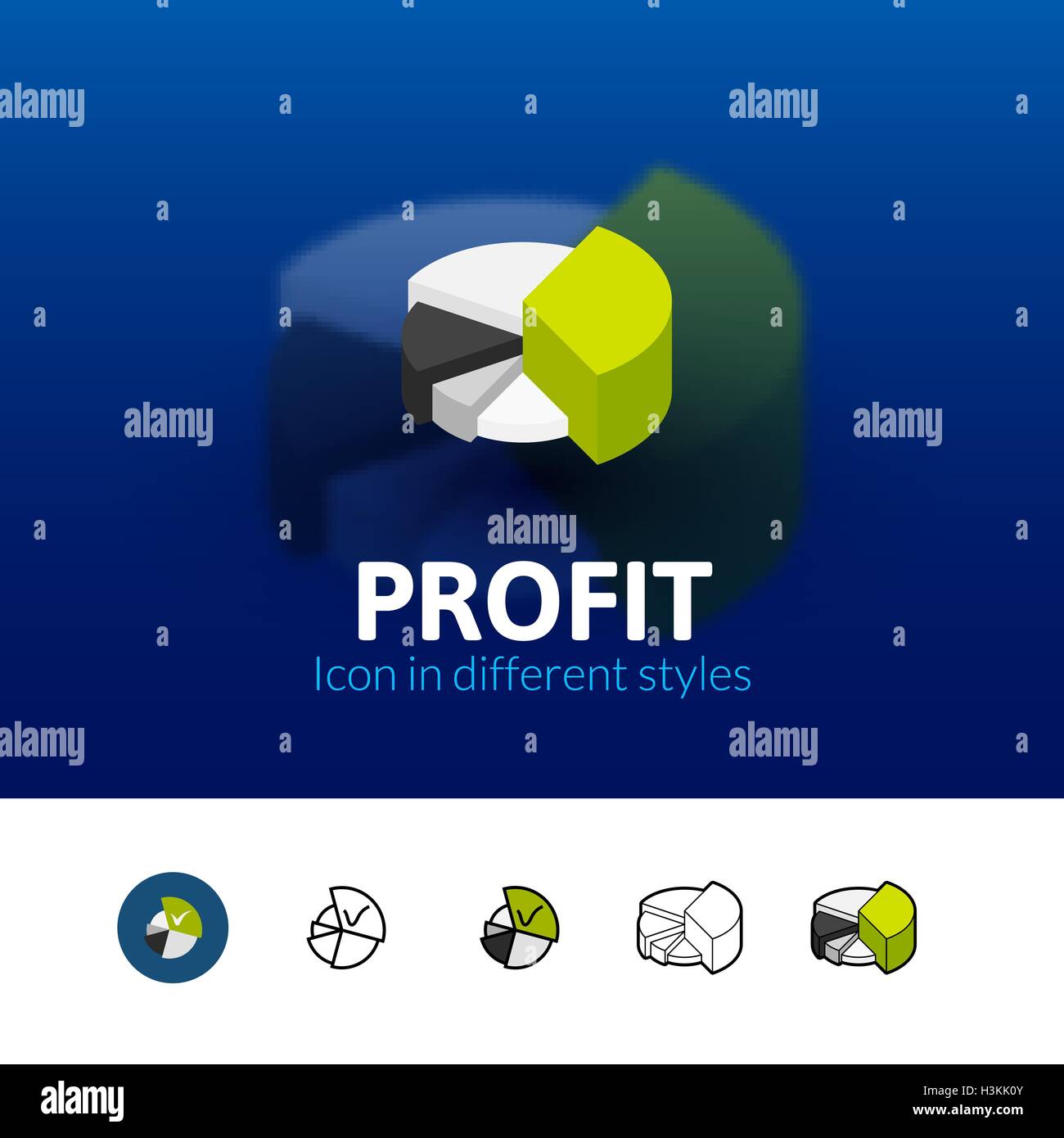 Profit icon in different style Stock Vector Image & Art - Alamy