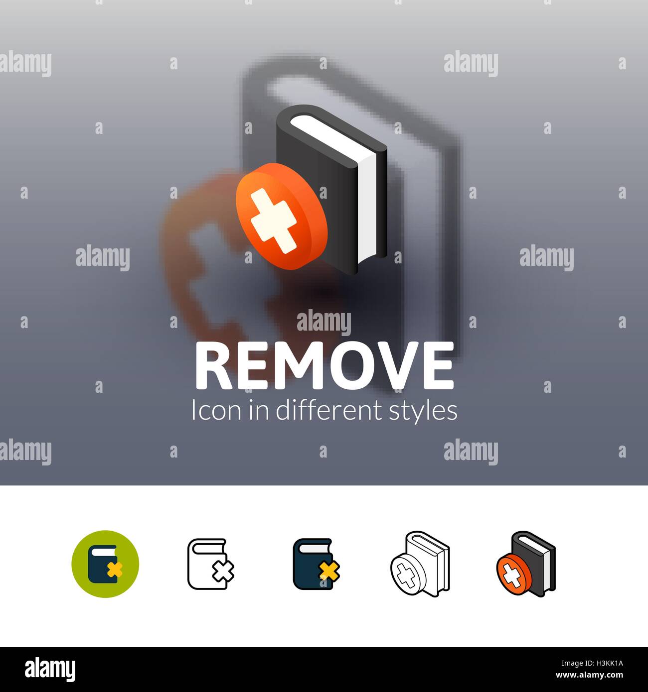 Remove icon in different style Stock Vector Image & Art - Alamy