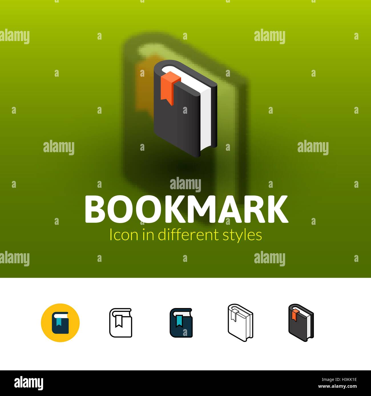 Bookmark icon in different style Stock Vector Image & Art - Alamy