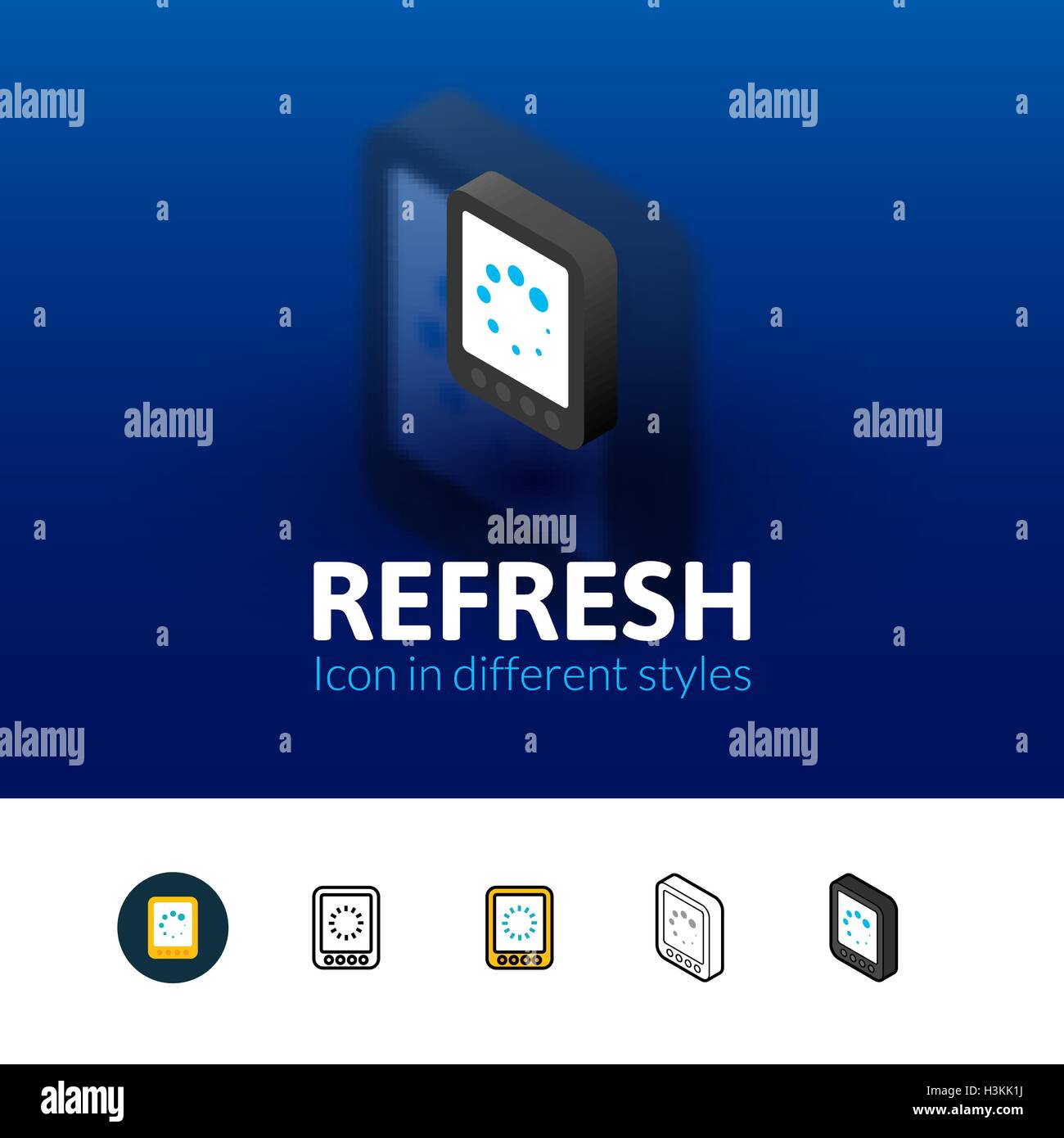 Refresh icon in different style Stock Vector Image & Art - Alamy