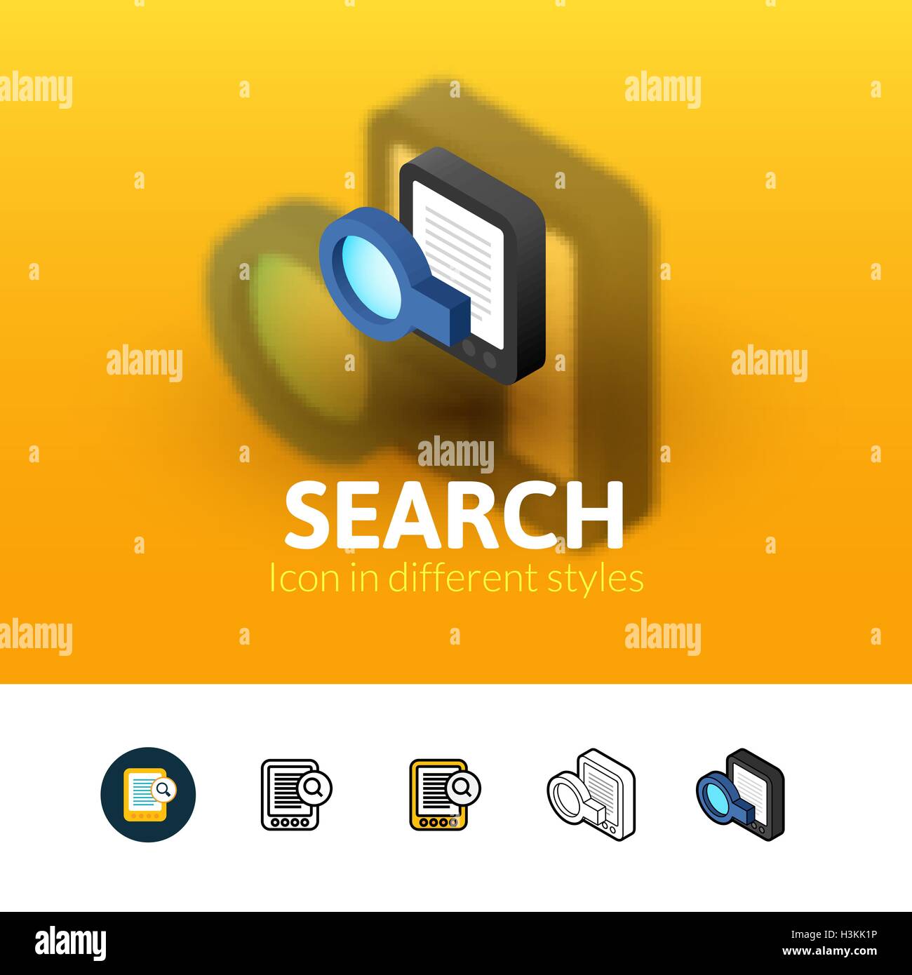 Search icon in different style Stock Vector Image & Art - Alamy