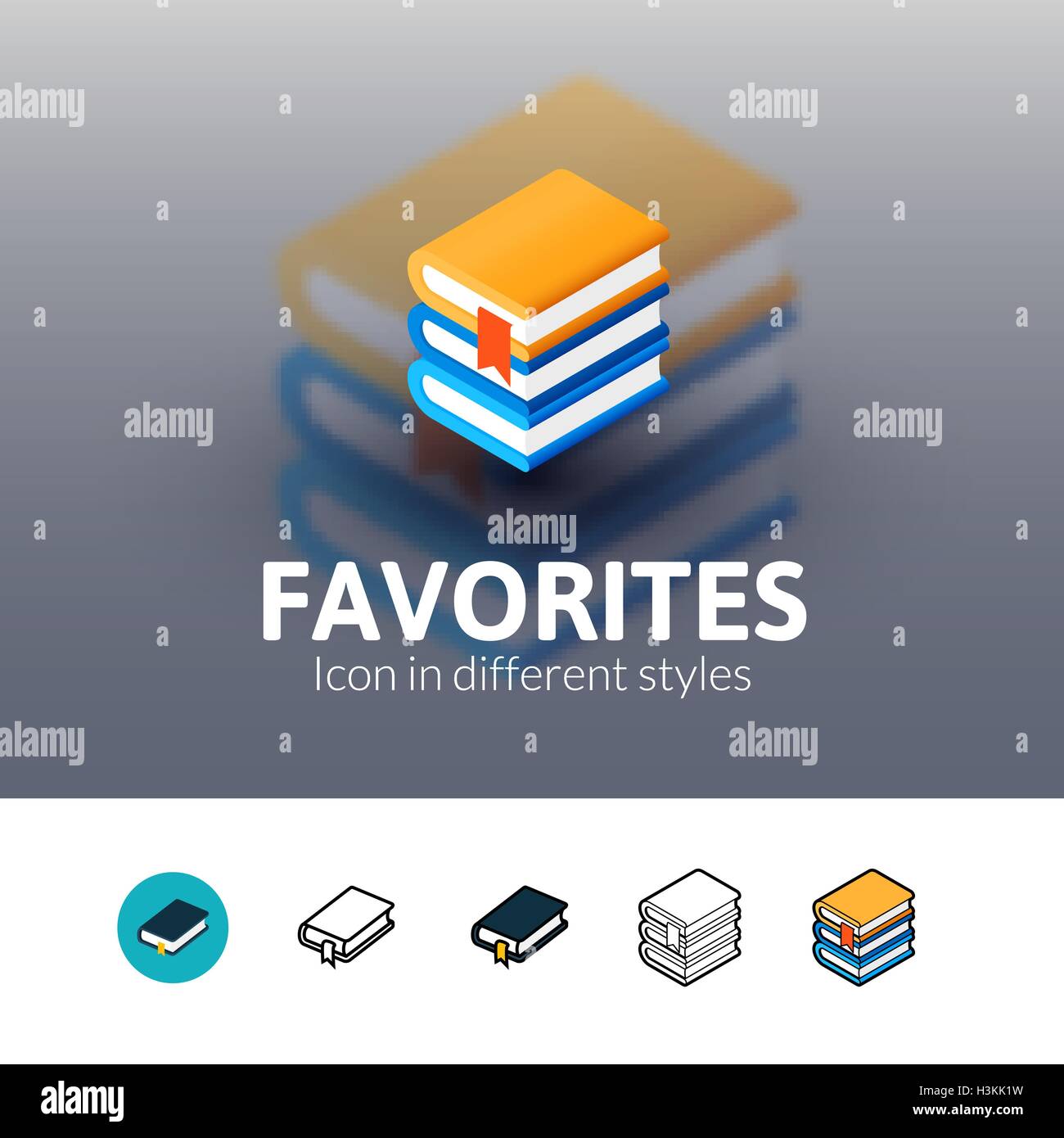 Favorites icon in different style Stock Vector Image & Art - Alamy