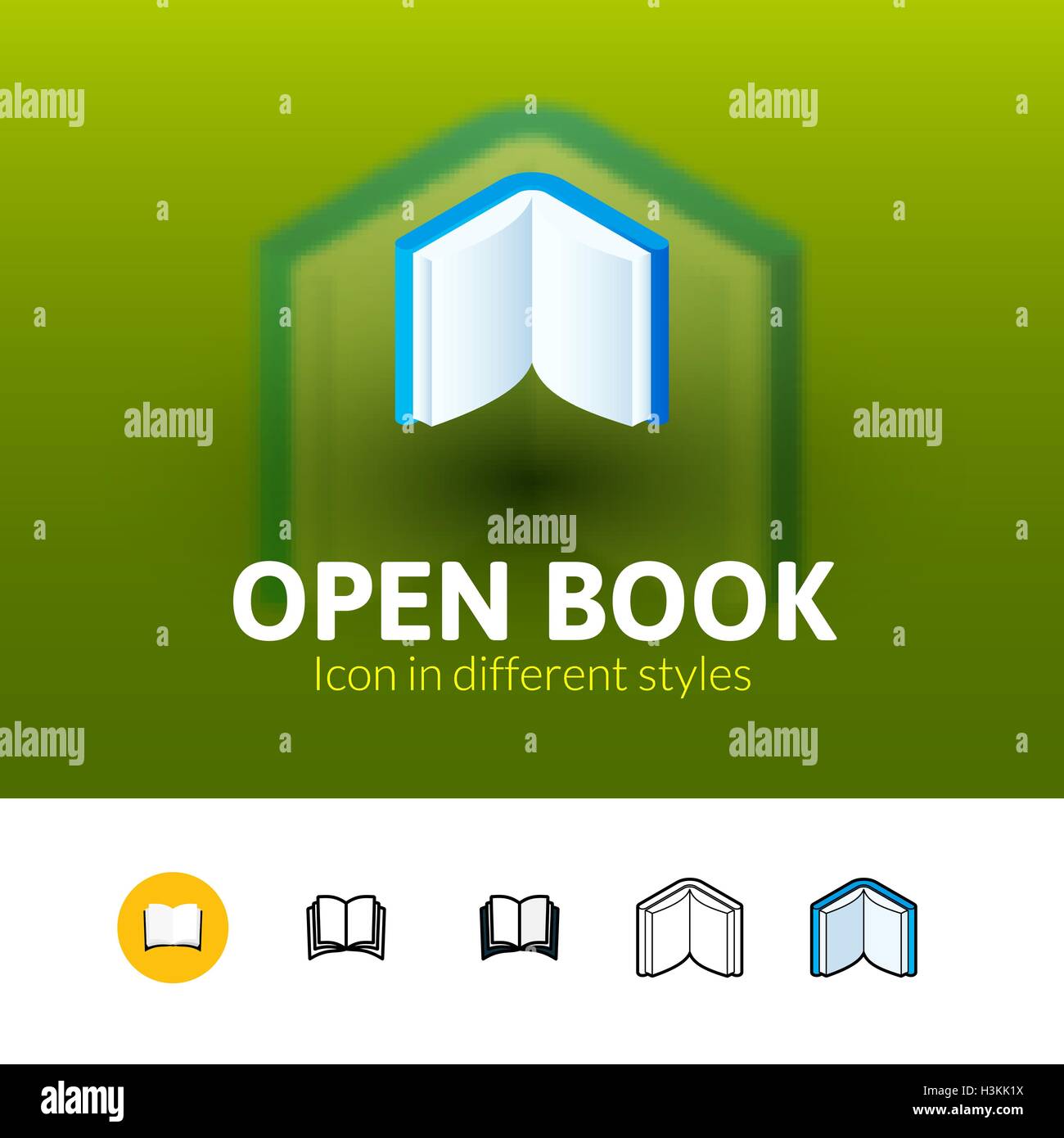 Book open Stock Vector Images - Alamy