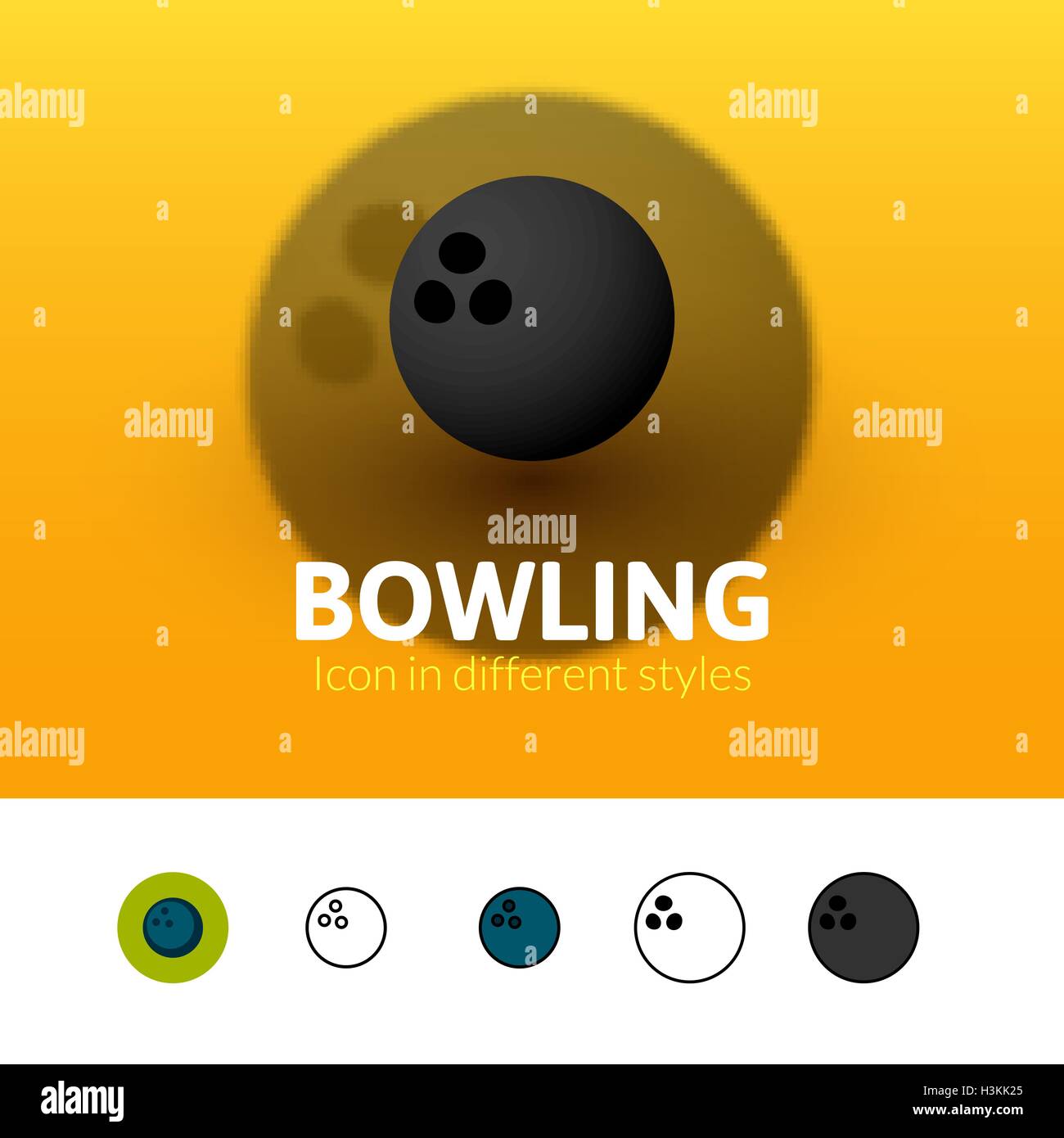 Bowling hobby icon isometric Stock Vector Images - Alamy