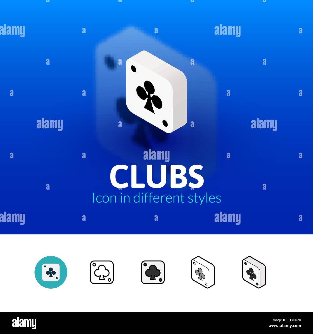 Clubs icon in different style Stock Vector Image & Art - Alamy