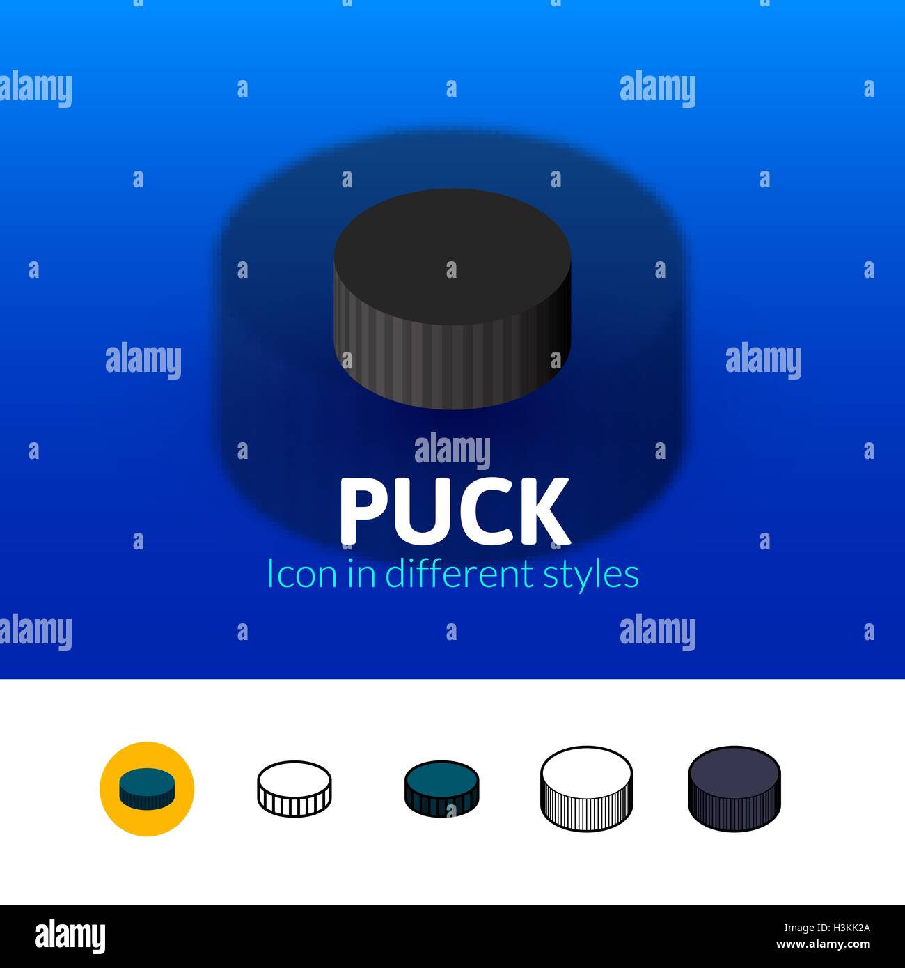 Puck icon in different style Stock Vector Image & Art - Alamy