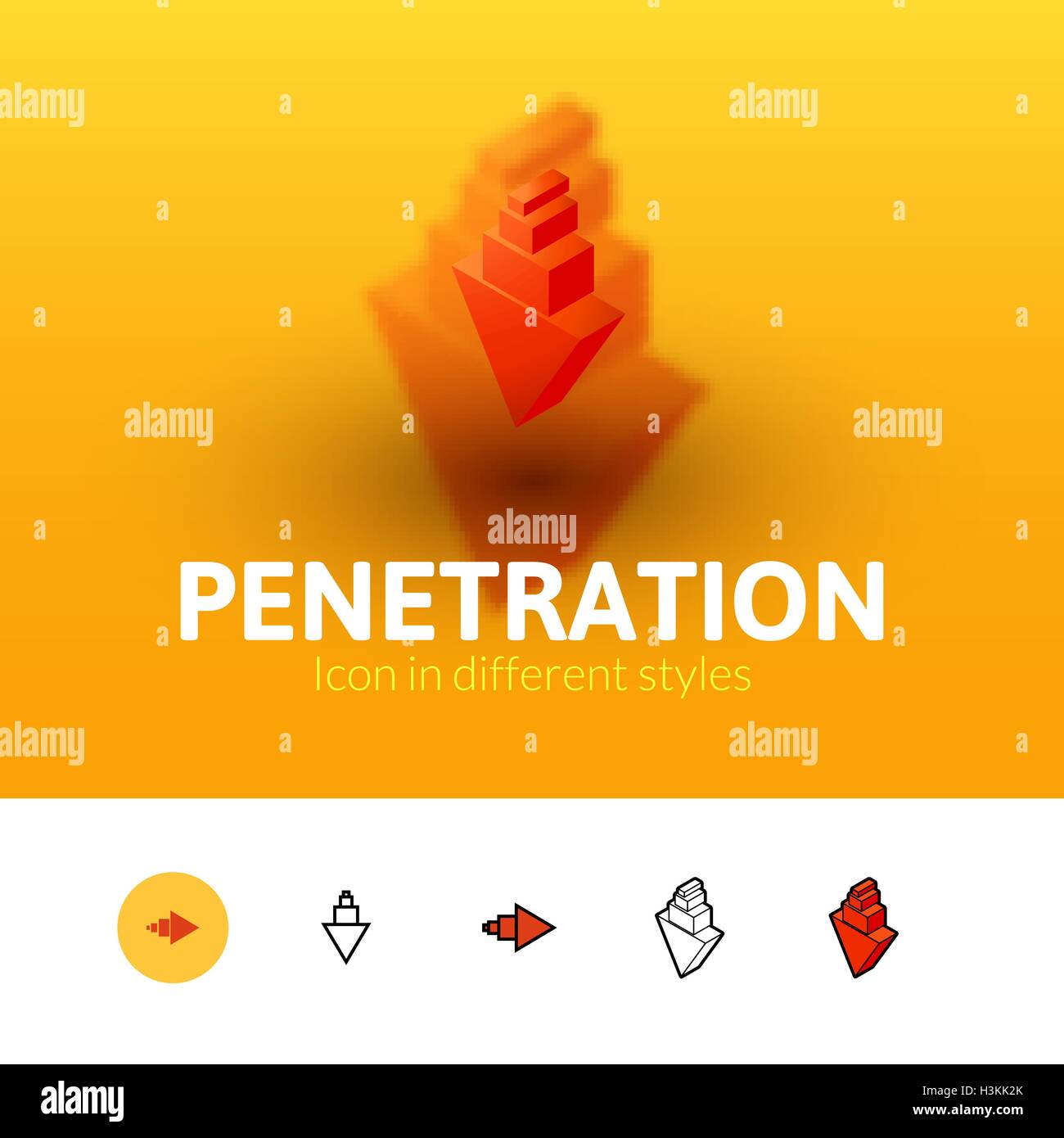 Penetration icon in different style Stock Vector Images - Alamy