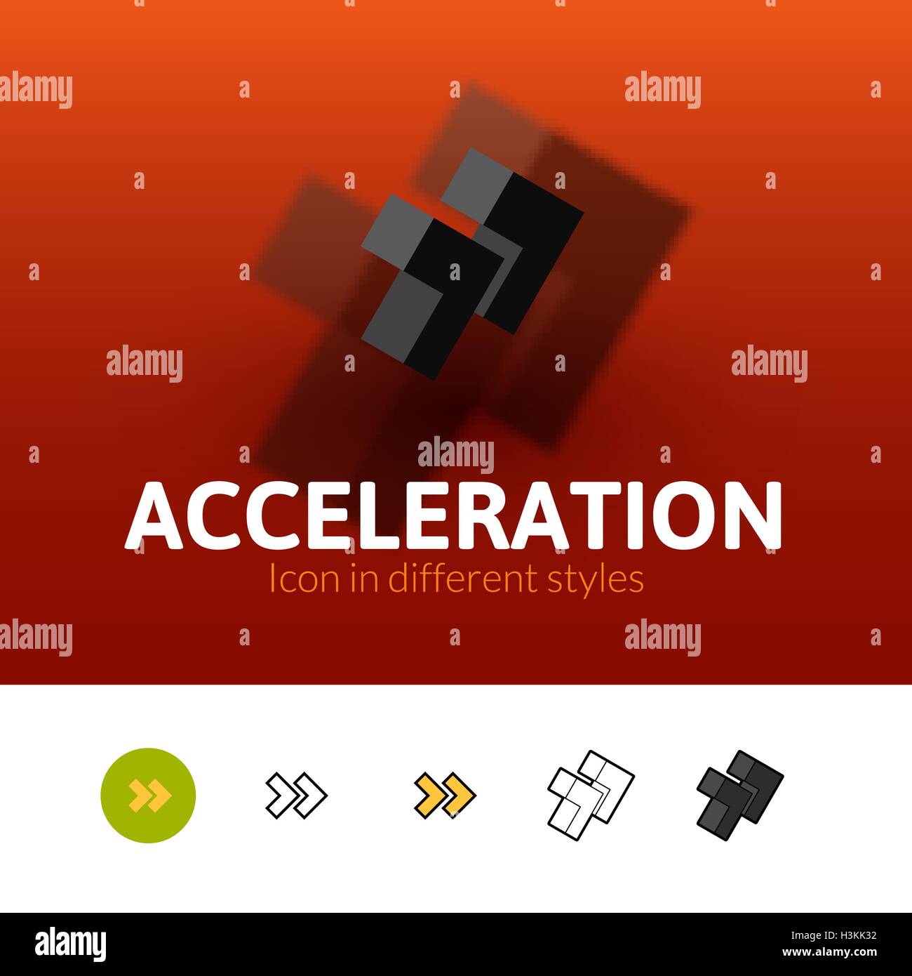 Acceleration icon in different style Stock Vector Image & Art - Alamy