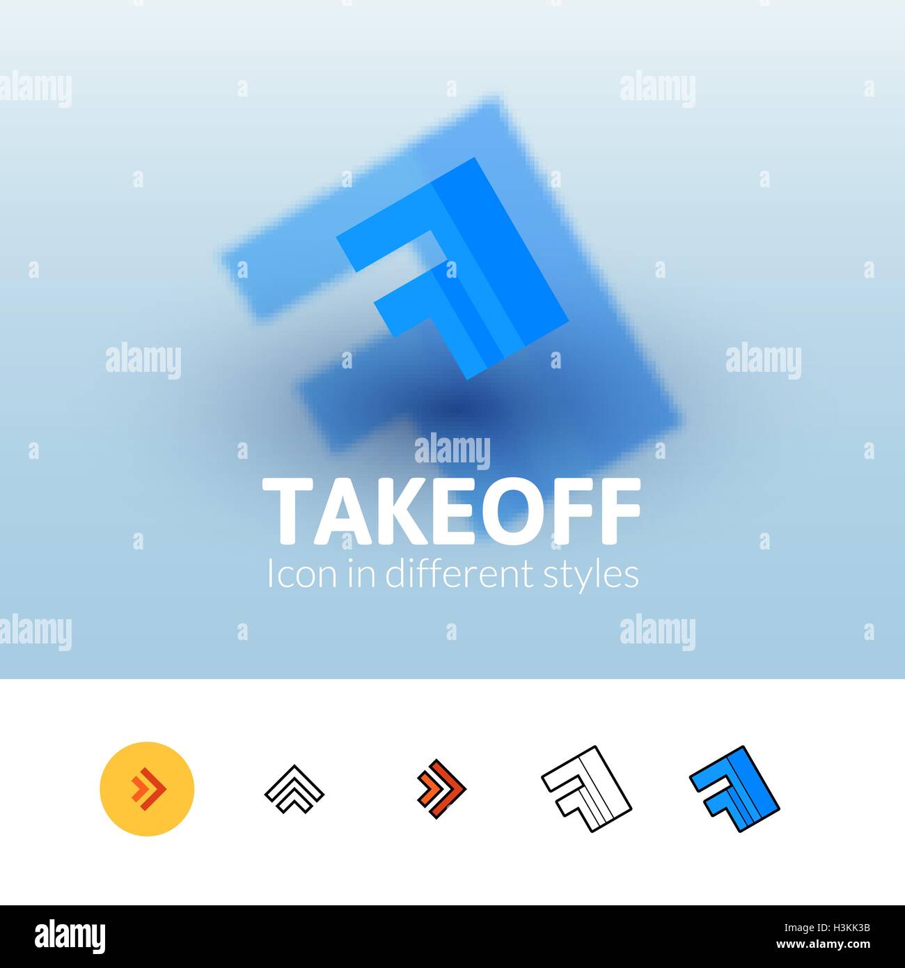 Takeoff icon in different style Stock Vector Image & Art - Alamy