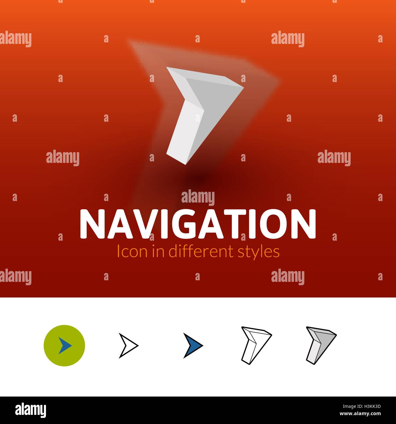 Navigation line icon app Stock Vector Images - Alamy