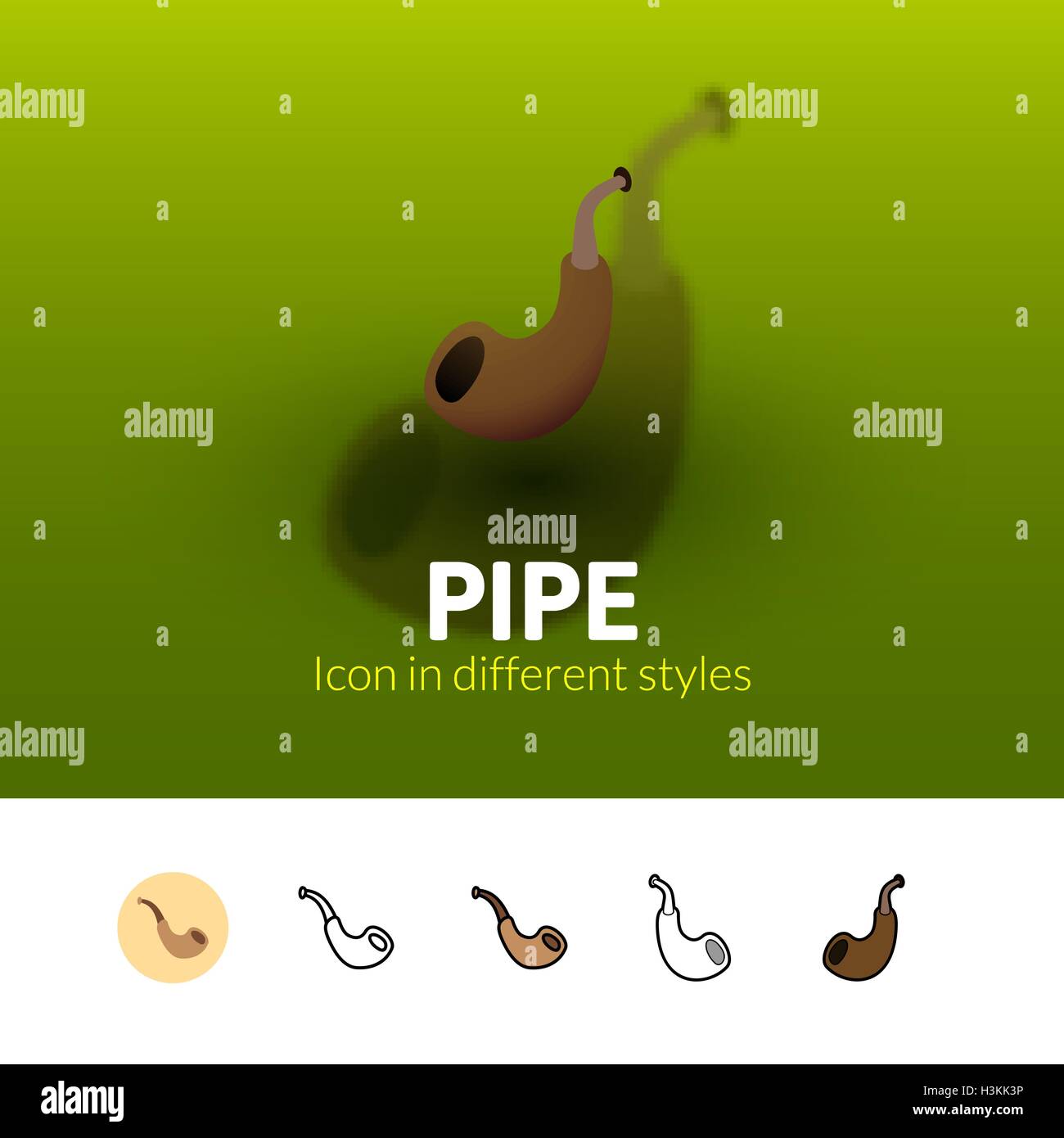 Pipe icon in different style Stock Vector Image & Art - Alamy