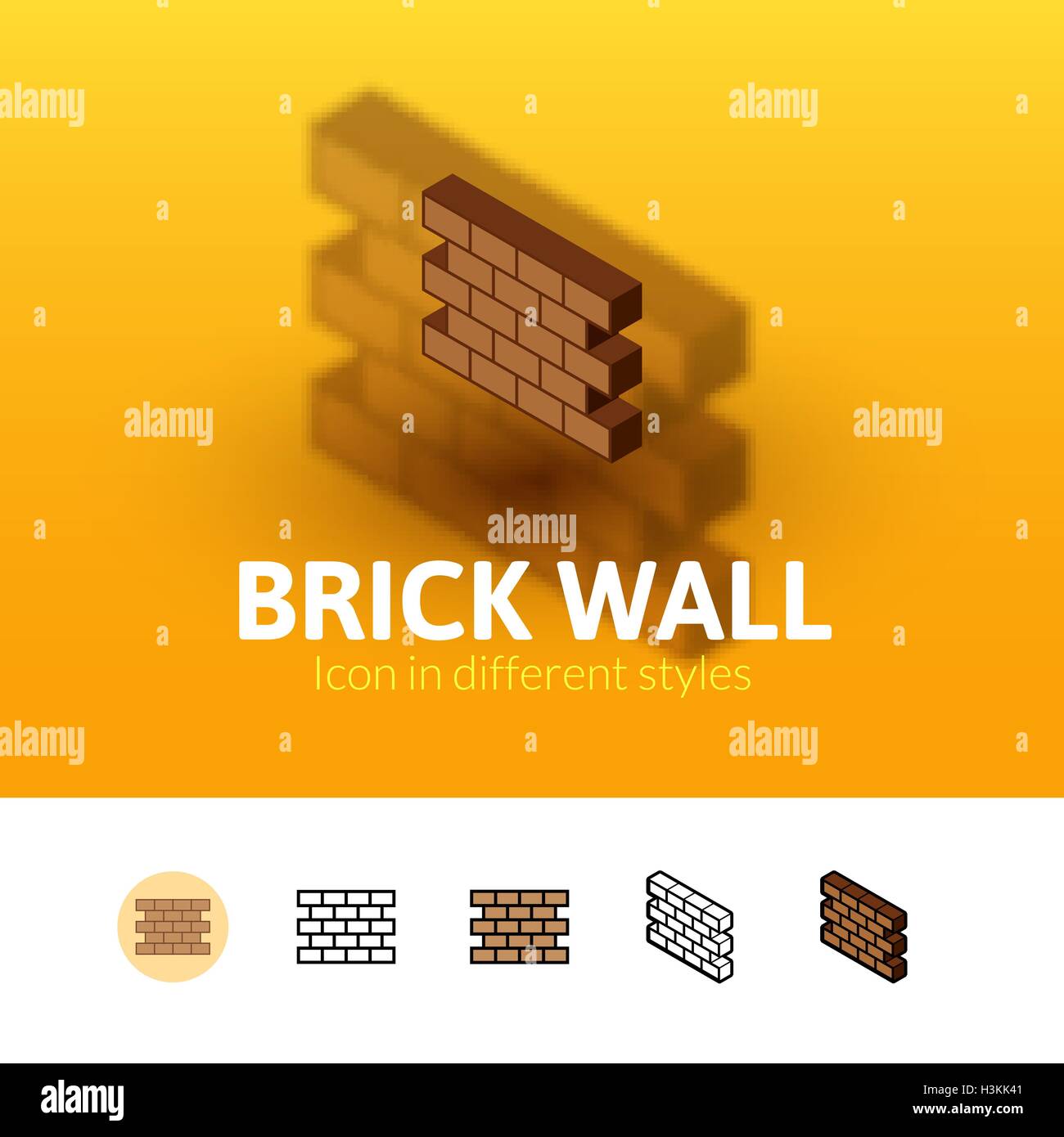 Stone block icon outline Stock Vector Images - Alamy