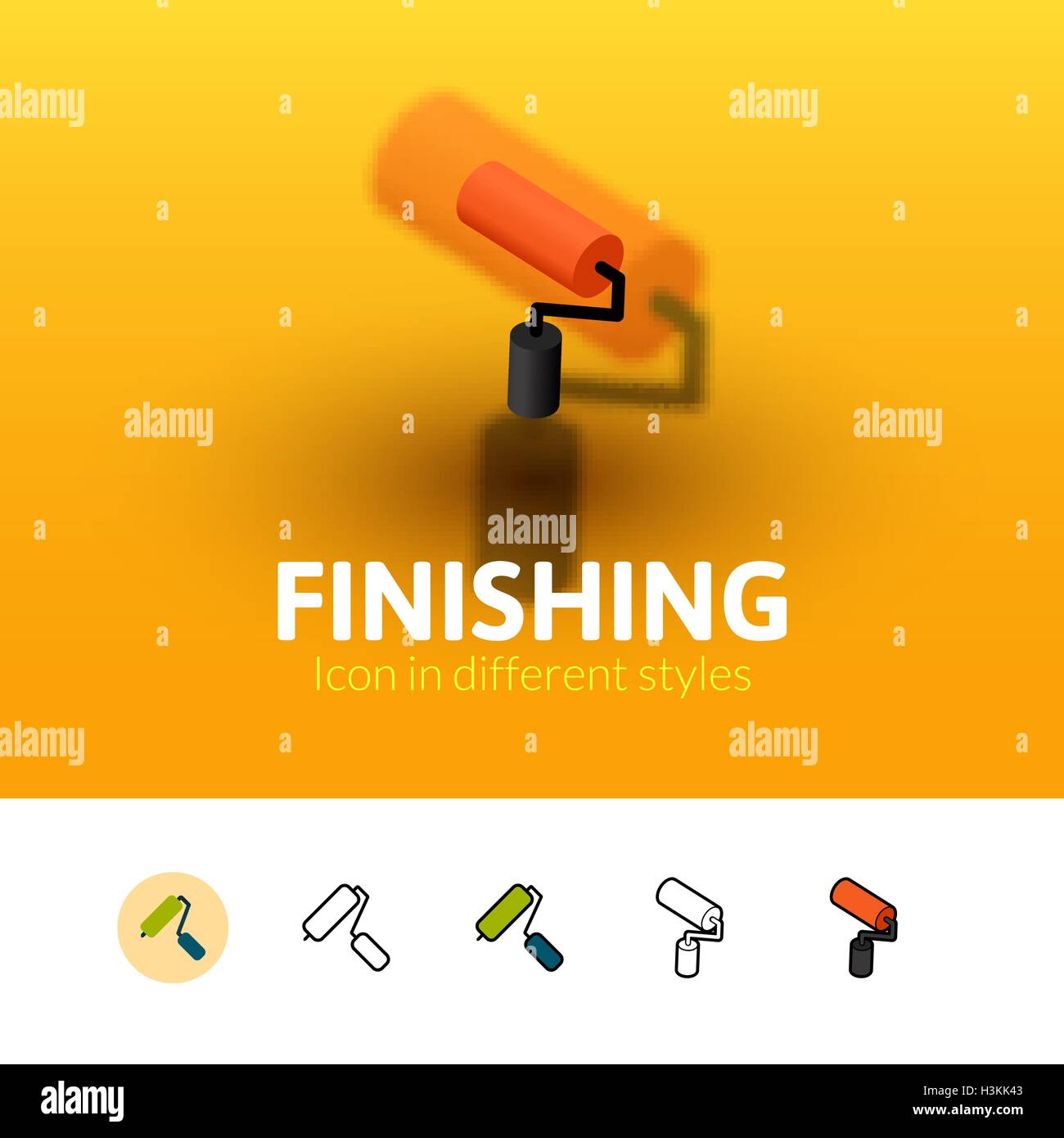 Finishing icon in different style Stock Vector Image & Art - Alamy
