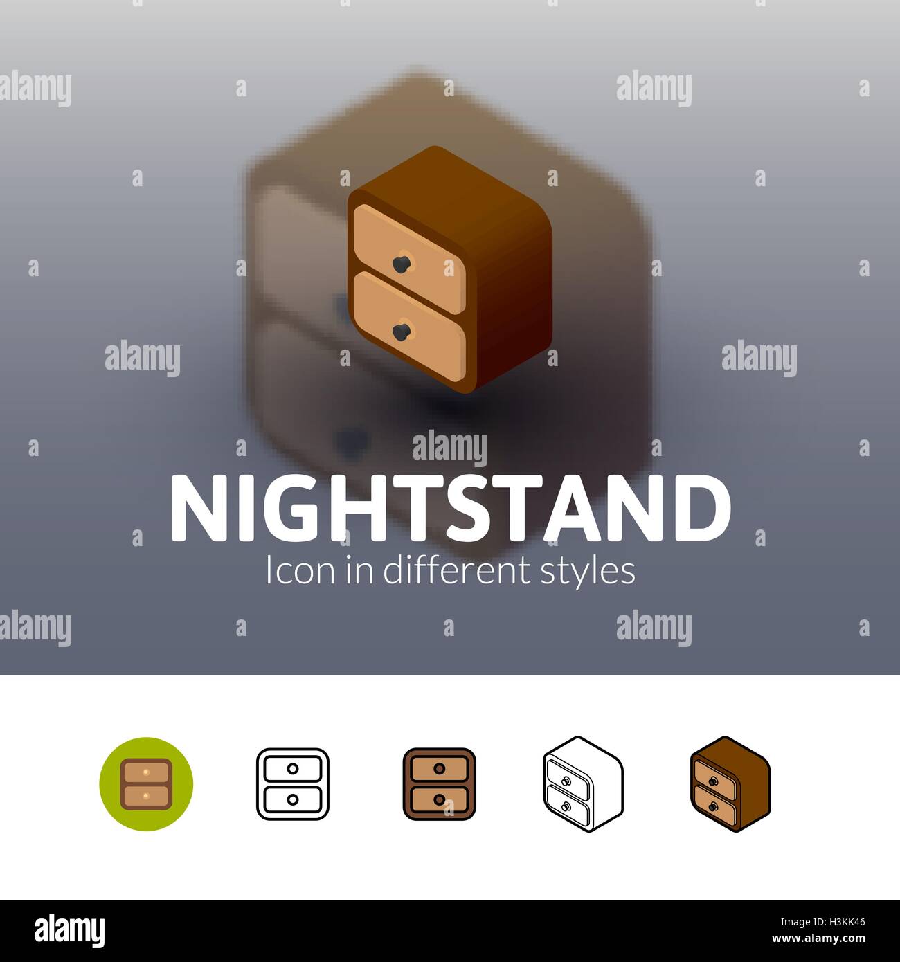 Bedside table in bedroom Stock Vector Images - Alamy