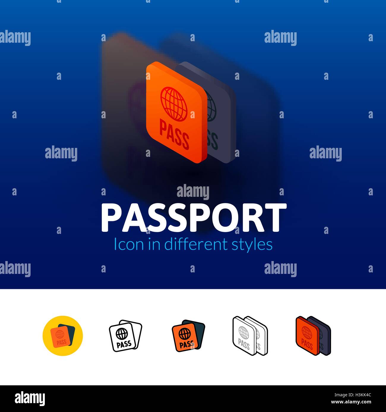 Passport thin line icon Stock Vector Images - Alamy