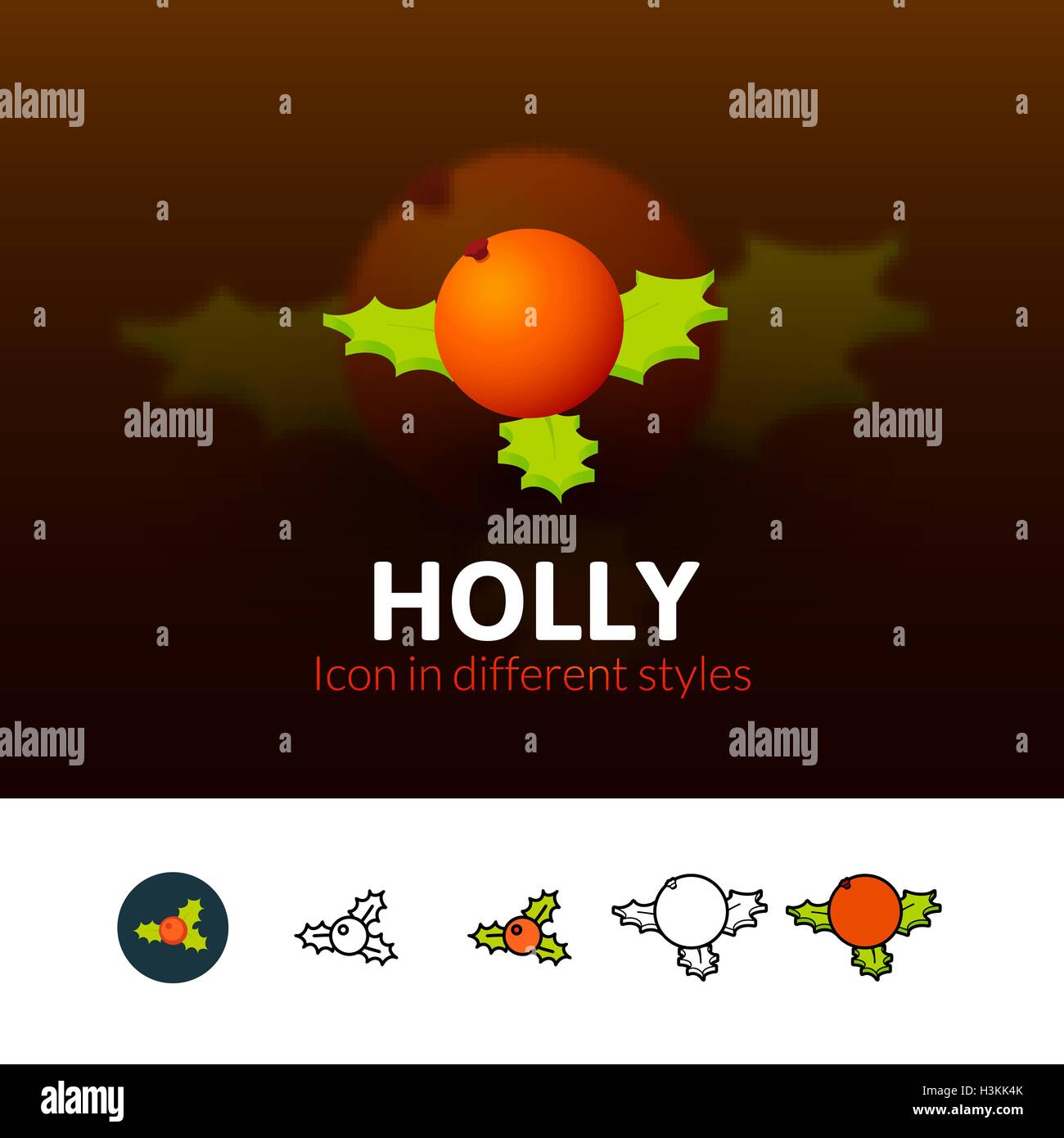 Holly berry icon in Stock Vector Images - Alamy
