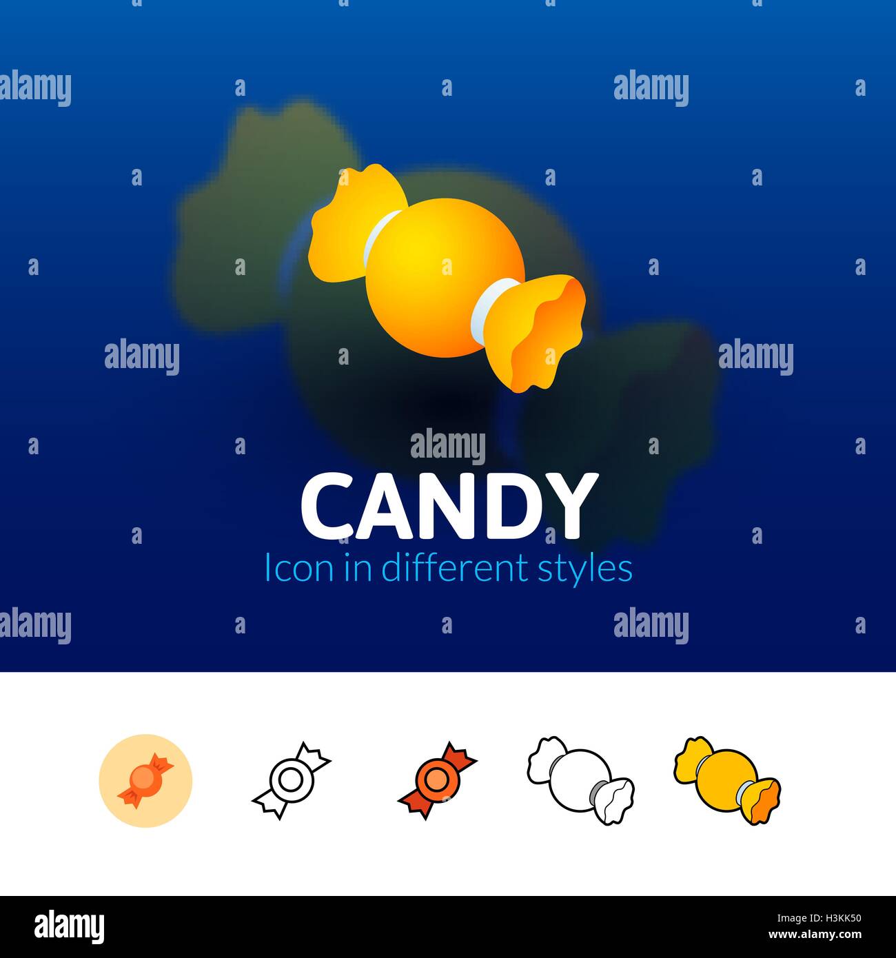 Candy icon in thin Stock Vector Images - Alamy