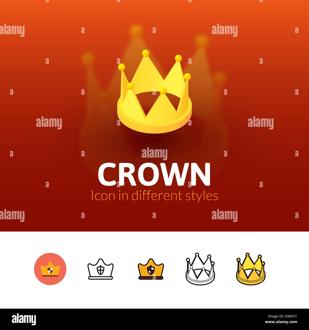 Isolated golden color crown logo hi-res stock photography and images ...