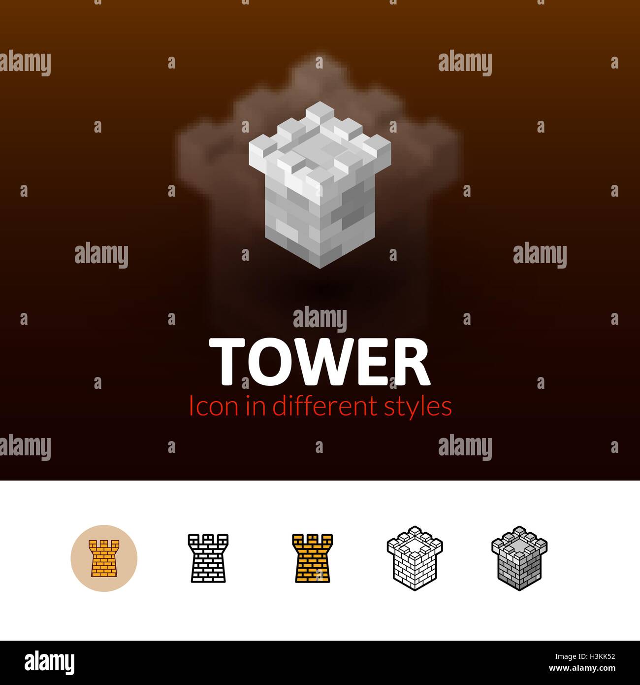 Building round tower in Stock Vector Images - Alamy