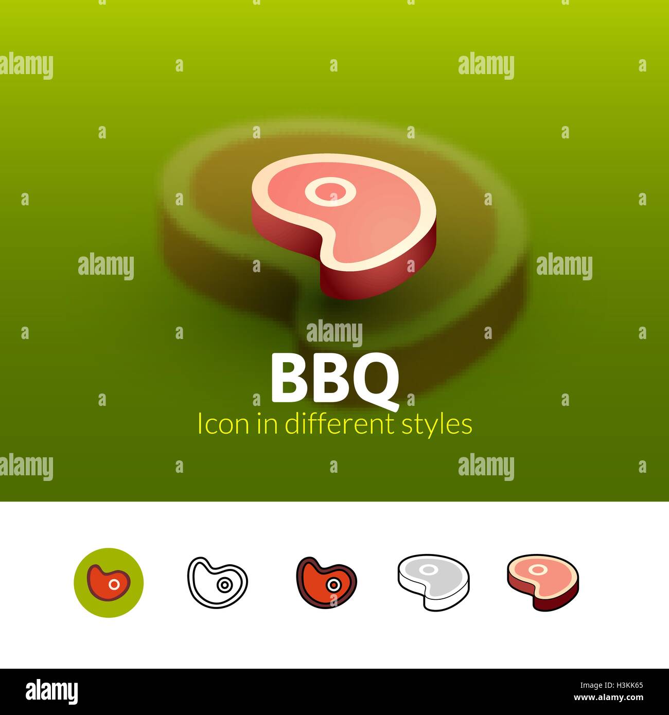 BBQ icon in different style Stock Vector Image & Art - Alamy