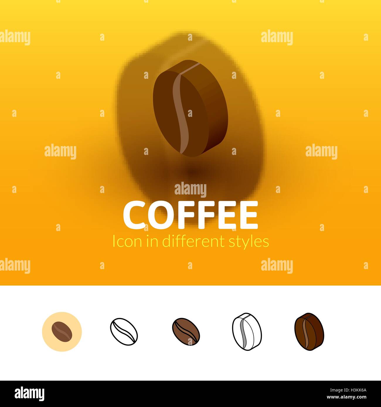 Coffee bean icon isometric hi-res stock photography and images - Alamy