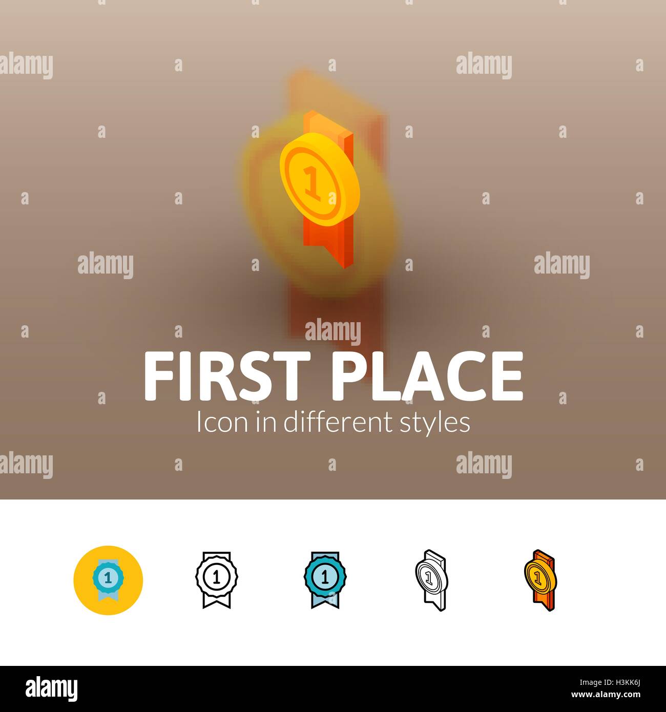 First place icon in different style Stock Vector Image & Art - Alamy