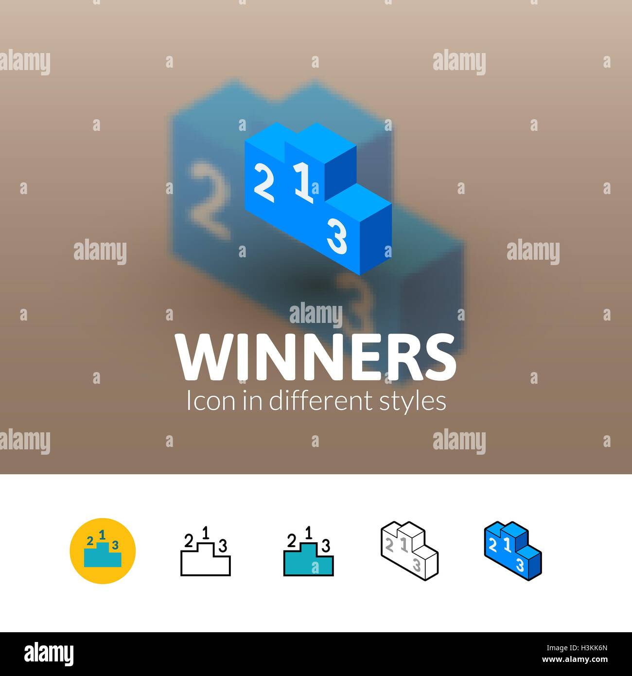 Winners icon in different style Stock Vector Image & Art - Alamy