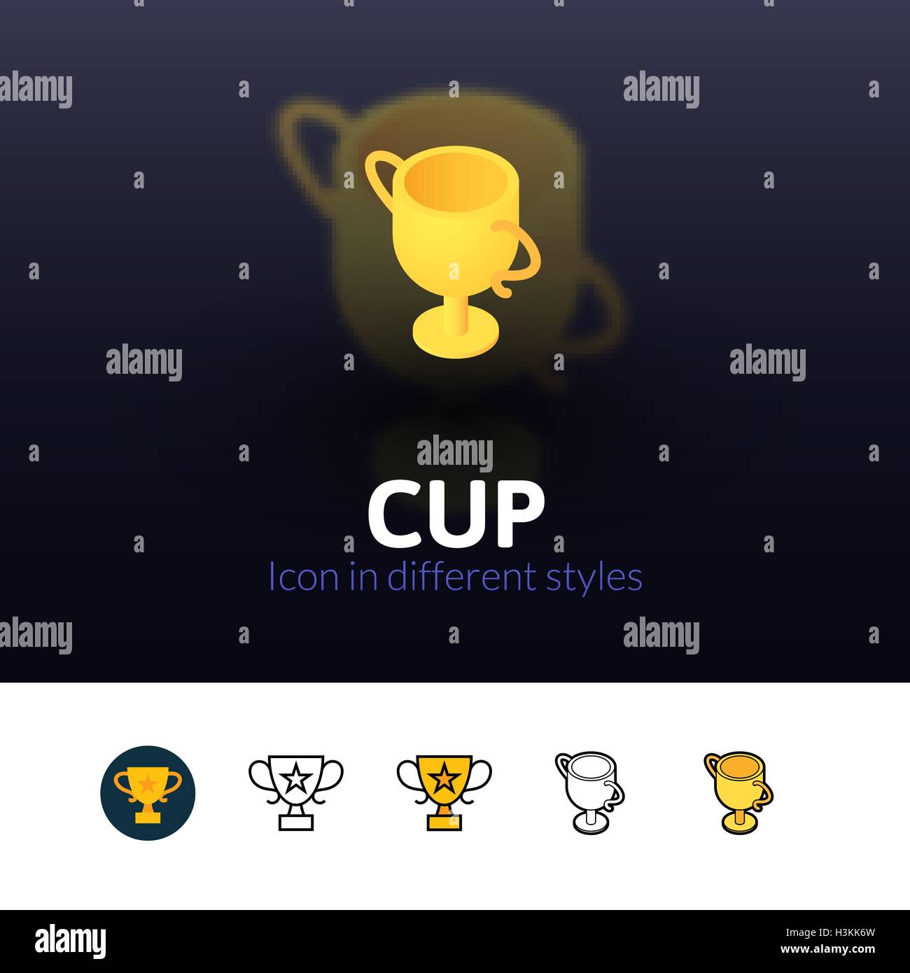 Gold cup gold trophy Stock Vector Images - Alamy