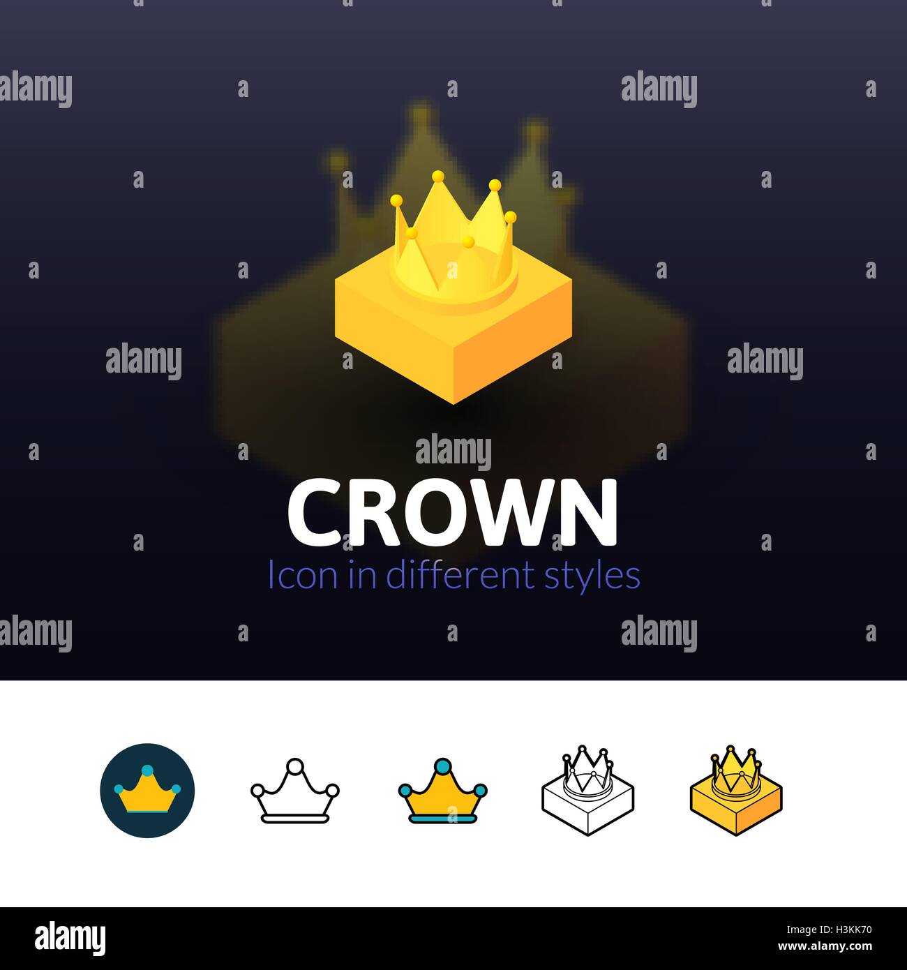 White crown in flat hi-res stock photography and images - Alamy